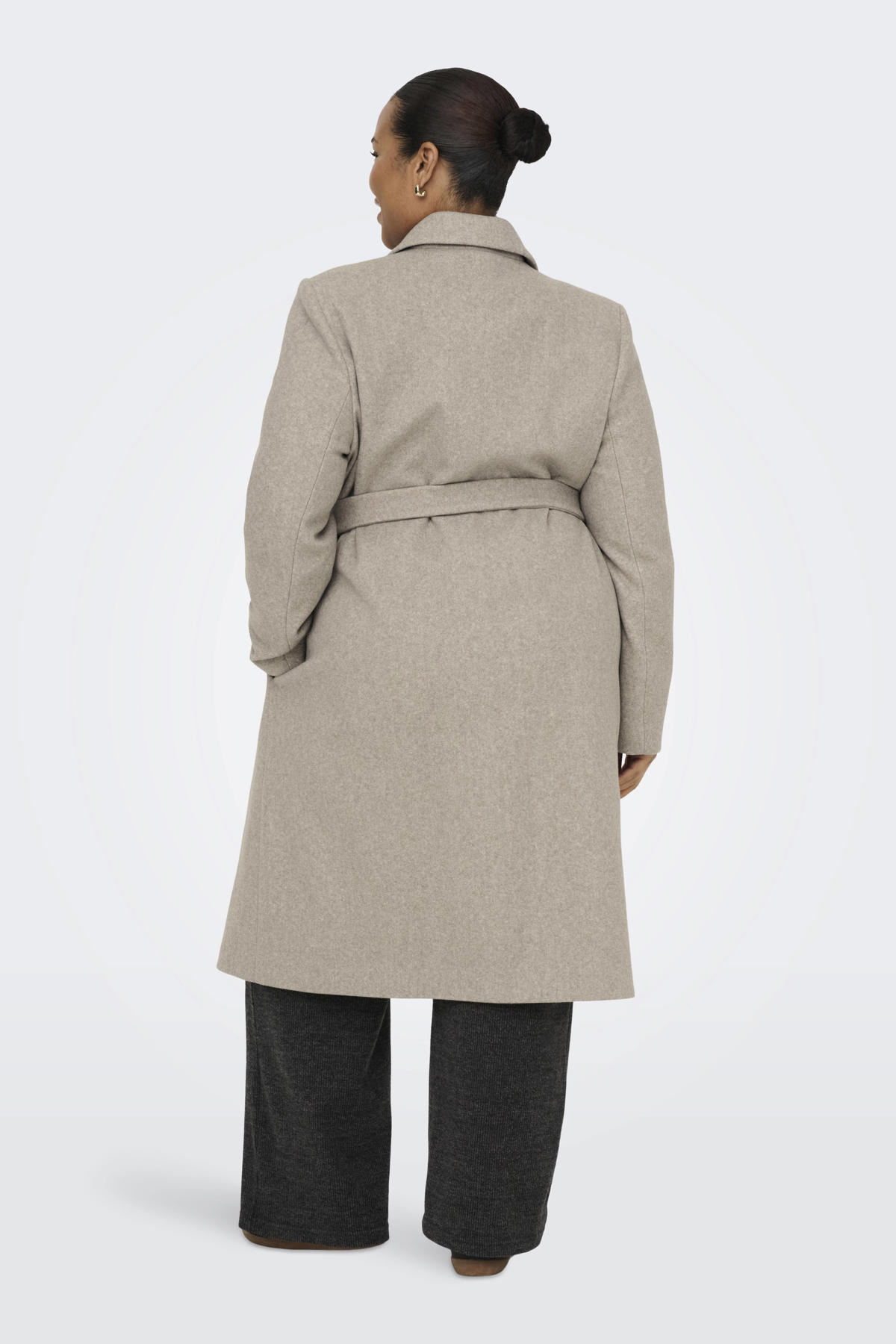 ONLY CARMAKOMA manteljas taupe | wehkamp