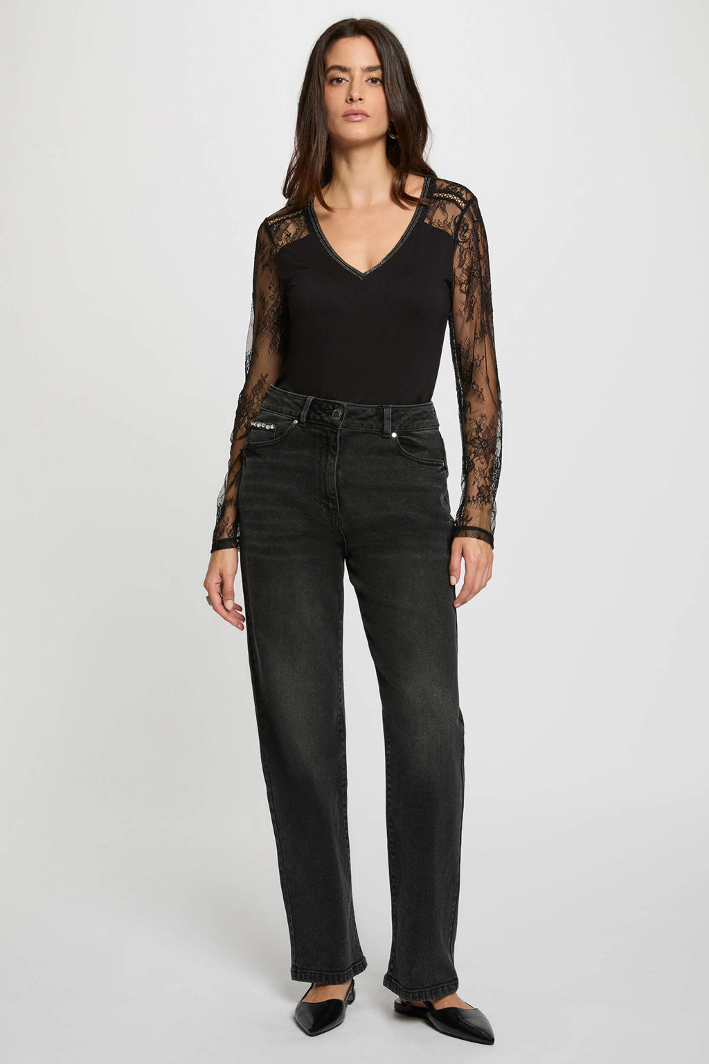 Morgan kanten top zwart kopen? | Morgen in huis | wehkamp