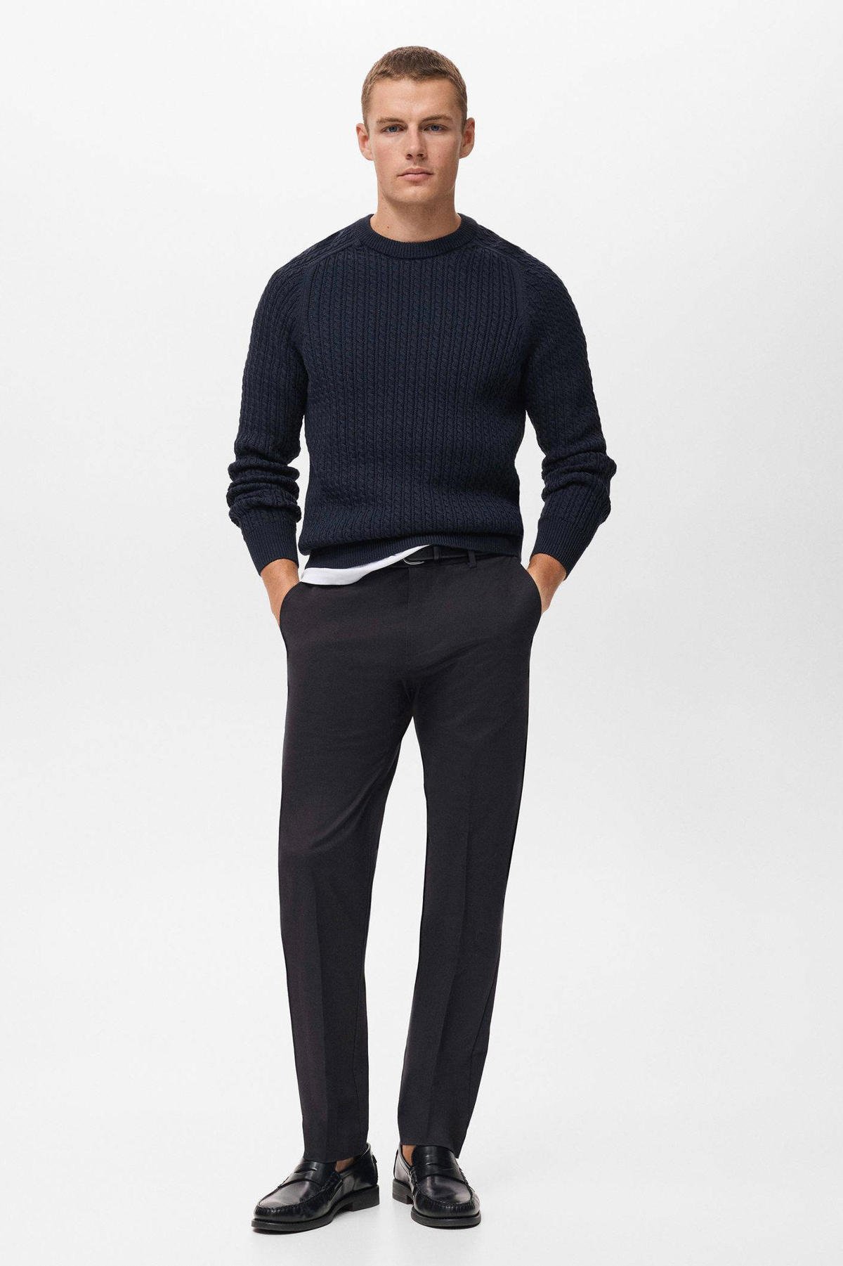 Mango Man x Casper Ruud regular chino zwart | wehkamp