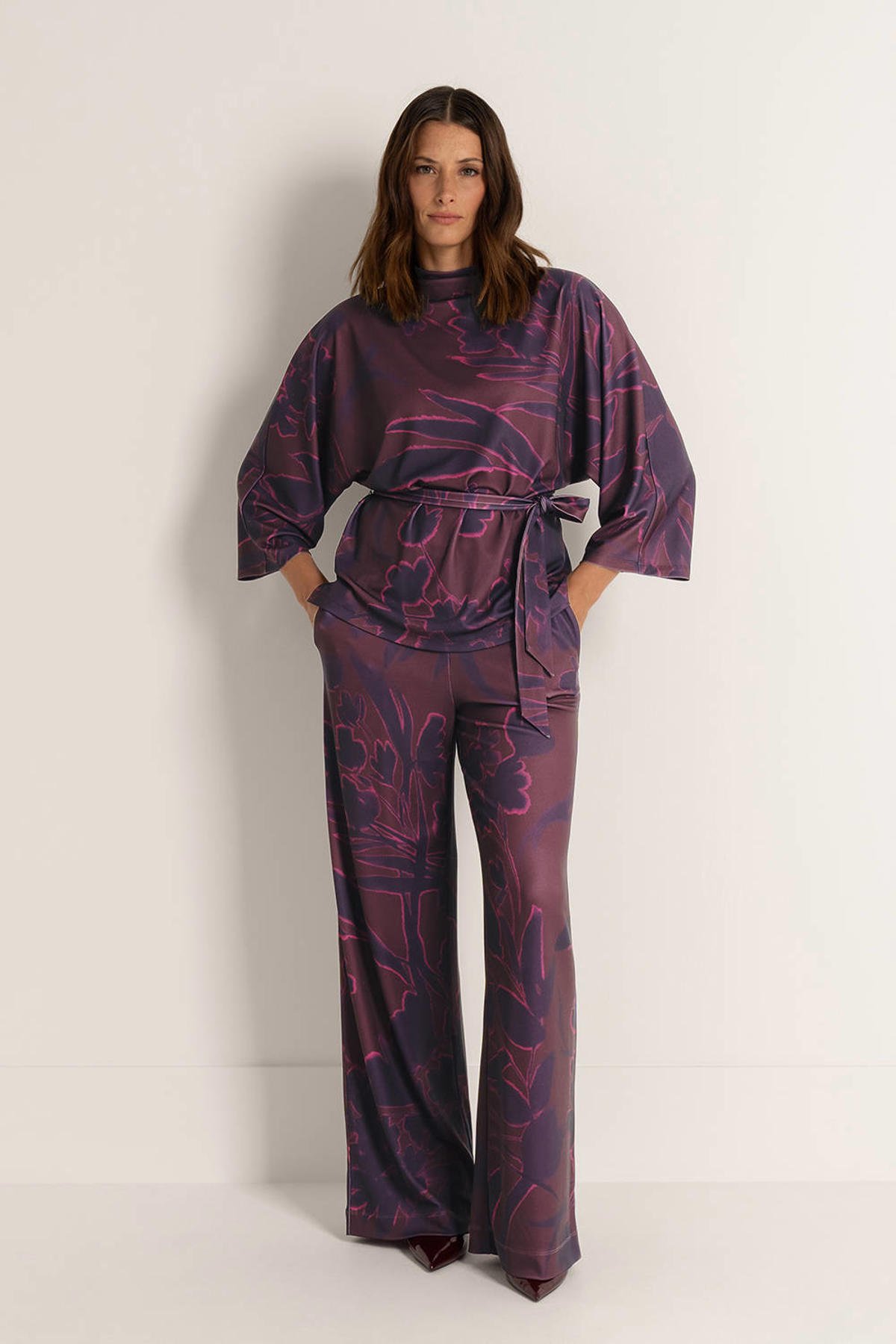 CLAUDIA BY CLAUDIA STRÄTER wide leg high waist broek | wehkamp