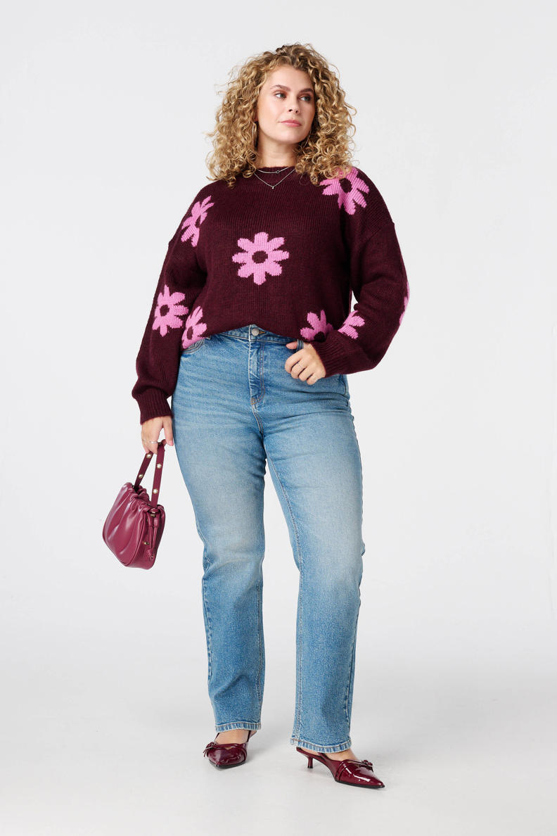 MS Mode gebloemde pullover met wol | wehkamp