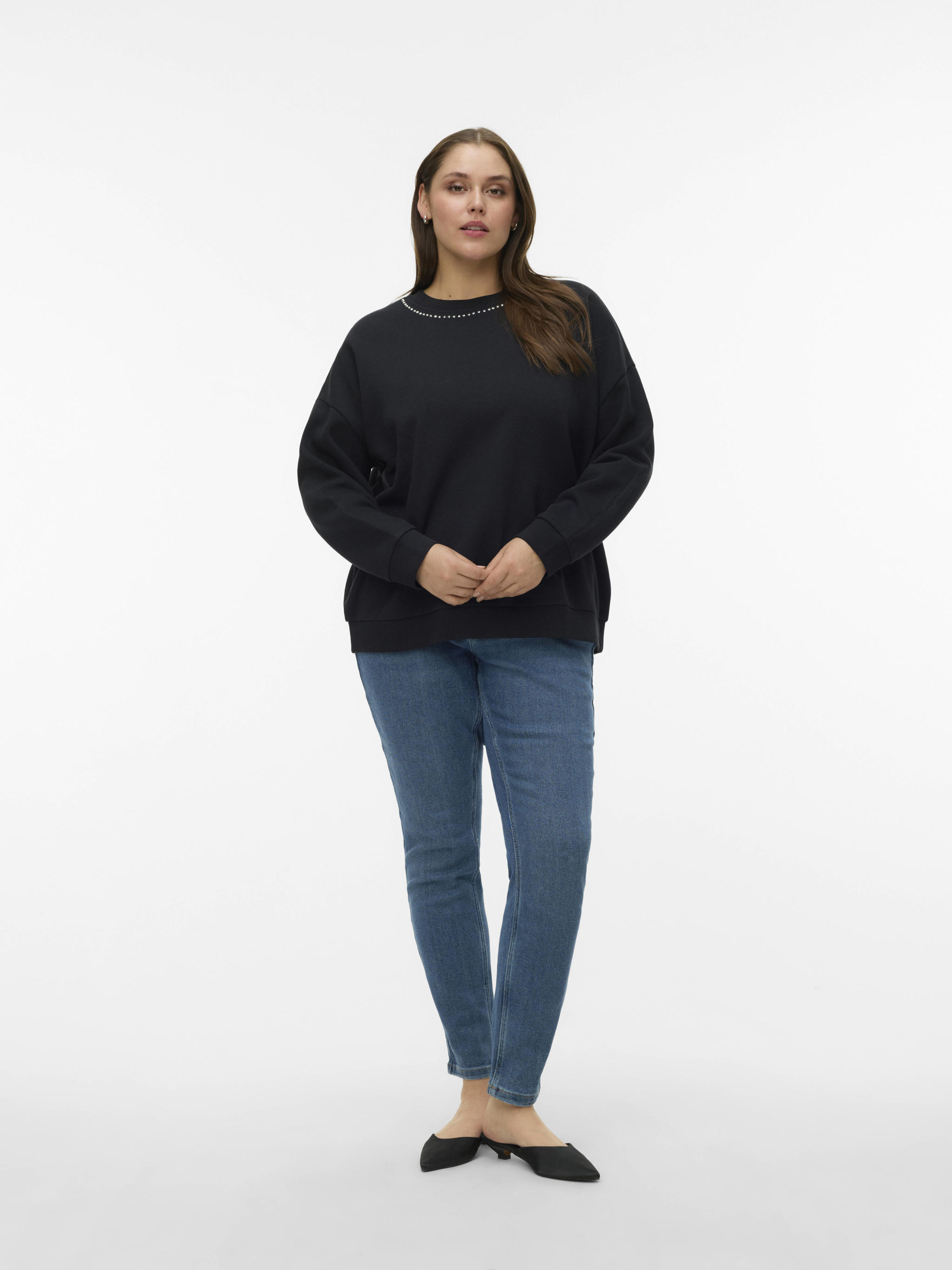 VERO MODA CURVE sweater zwart | wehkamp