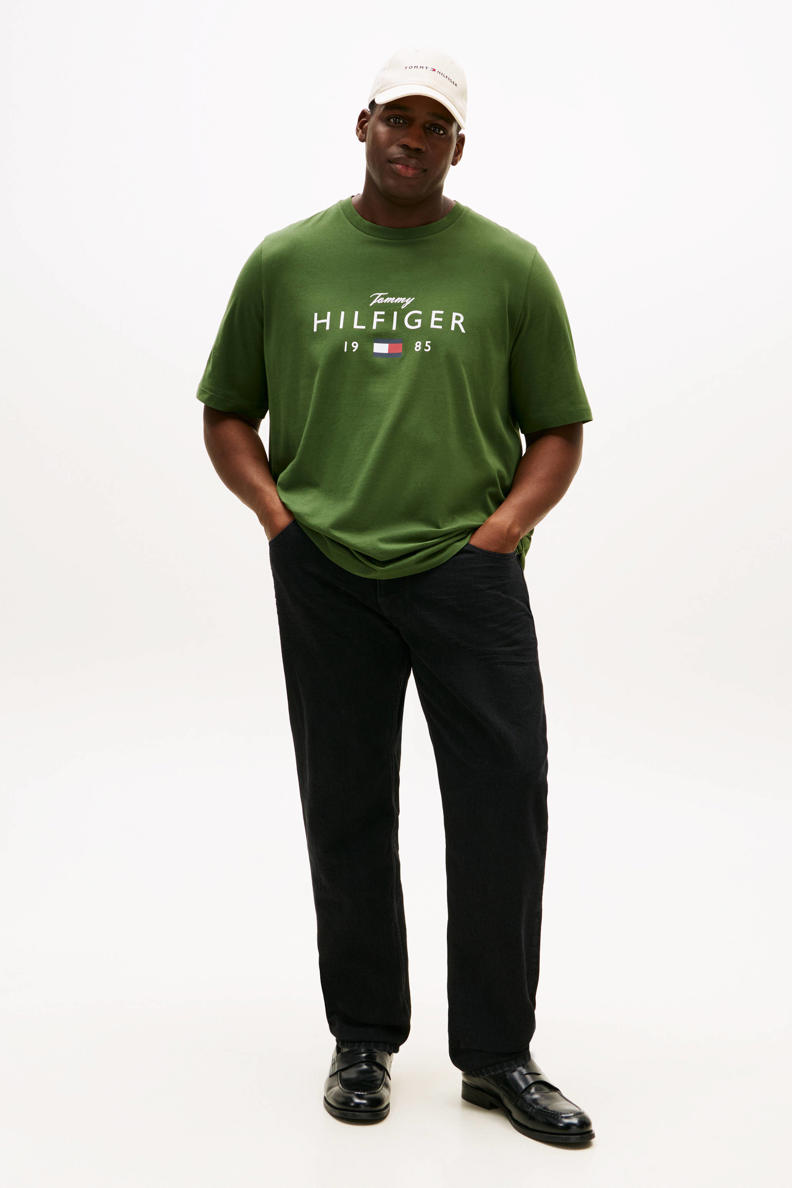 Tommy Hilfiger Big & Tall regular T-shirt Plus Size groen | wehkamp