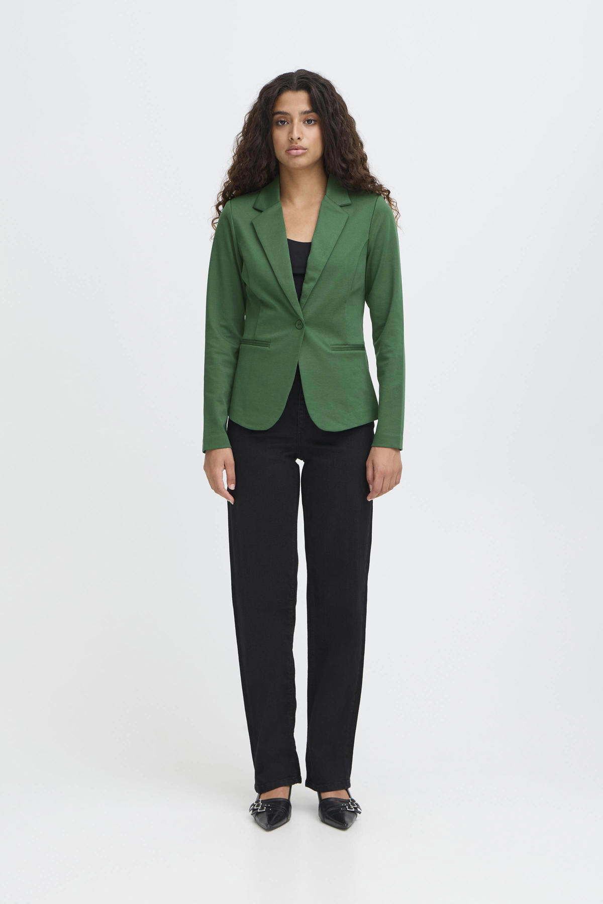 ICHI jersey getailleerde blazer | wehkamp