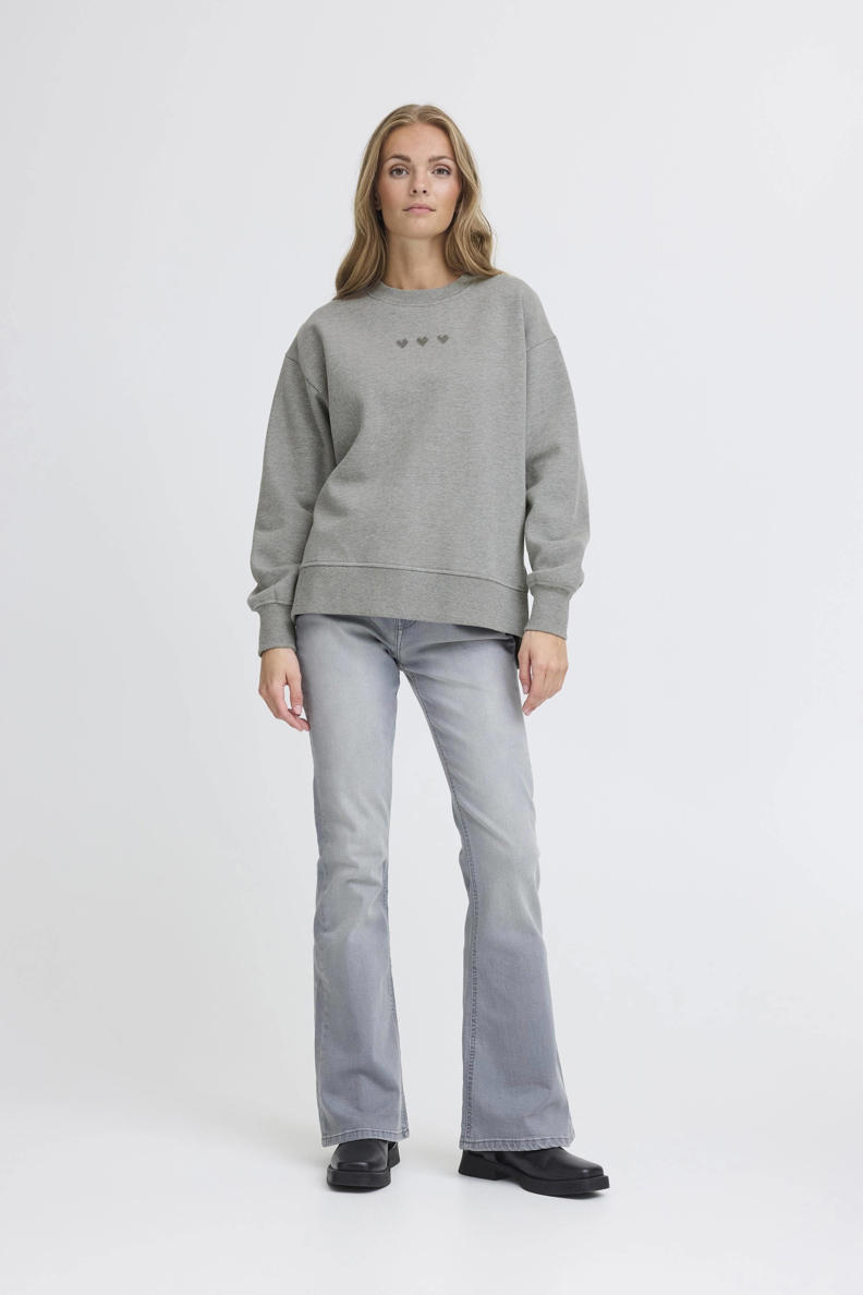 ICHI sweater grijs melange kopen? | Morgen in huis | wehkamp