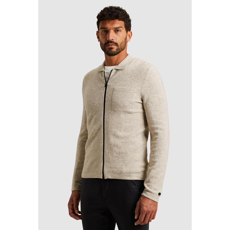 Cast Iron gebreid vest met wol beige | wehkamp