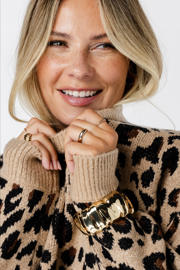 MS Mode pullover met panterprint bruin | wehkamp