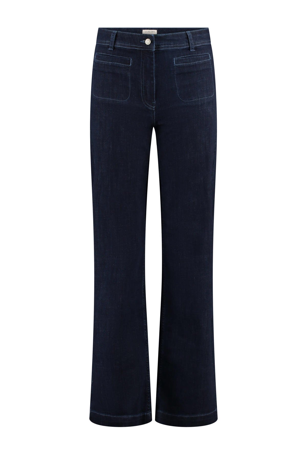 CLAUDIA BY CLAUDIA STRÄTER high waist straight leg jeans dark blue ...