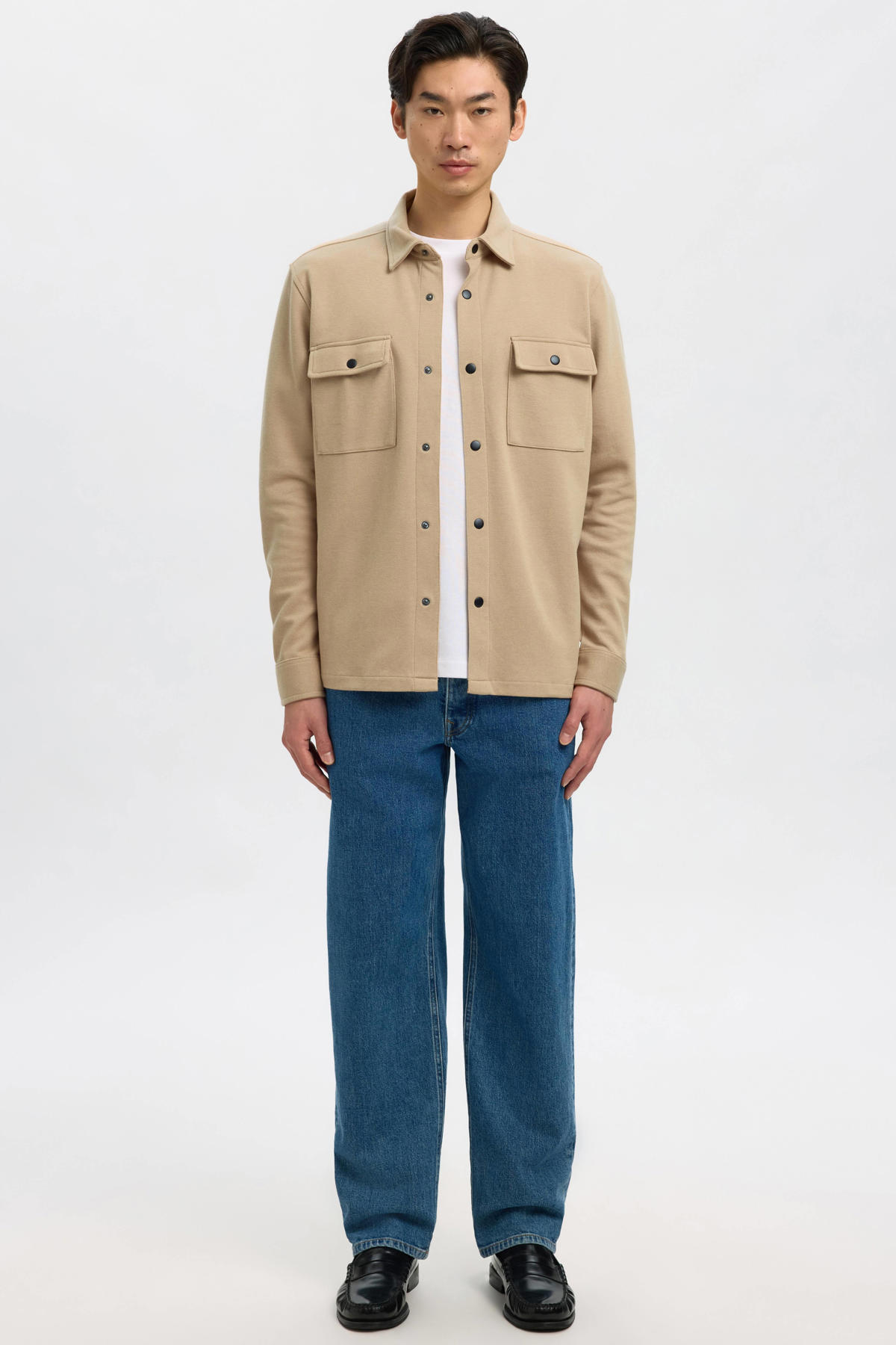 SELECTED HOMME overshirt camel | wehkamp