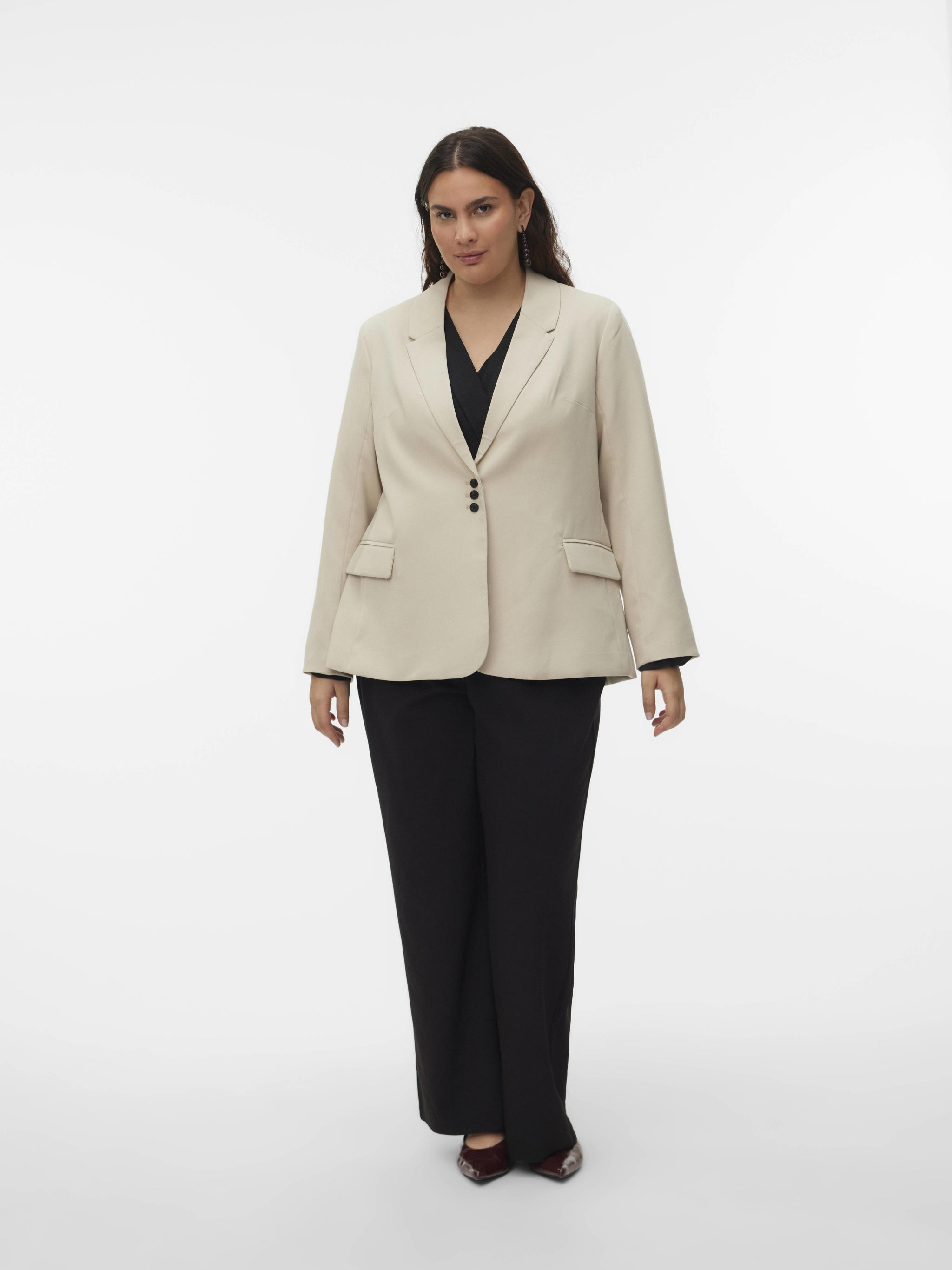 VERO MODA CURVE regular blazer ecru | wehkamp