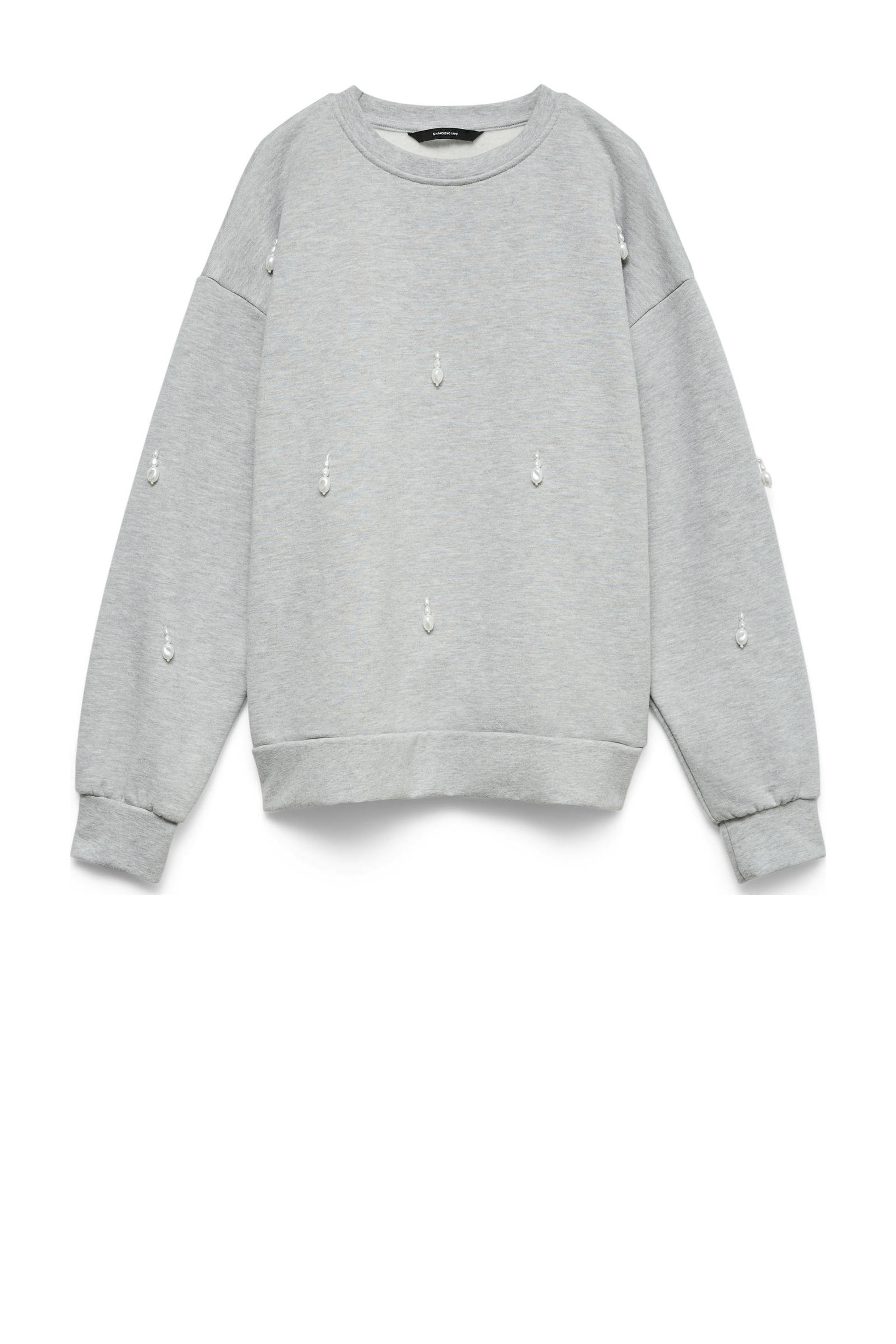 VERO MODA sweater grijs met pailletten | wehkamp