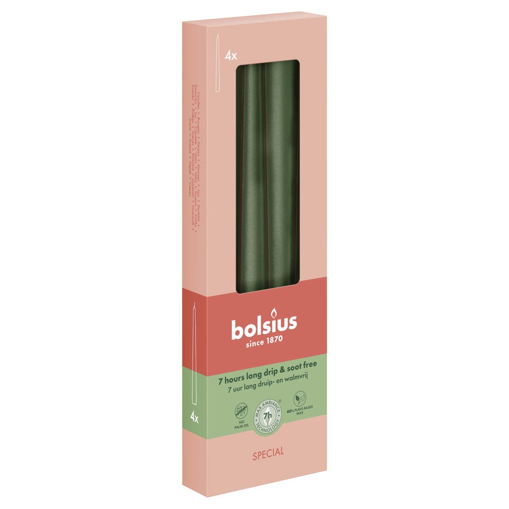 Bolsius dinerkaars (Ø2,9x25 cm) (set van 4) | wehkamp
