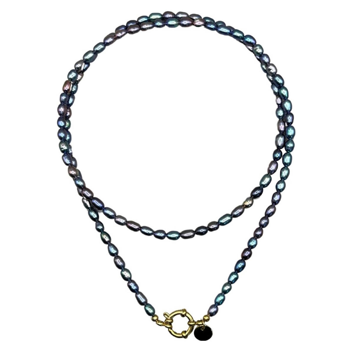 Bonnie Studios gold plated ketting Mermaid blauw | wehkamp