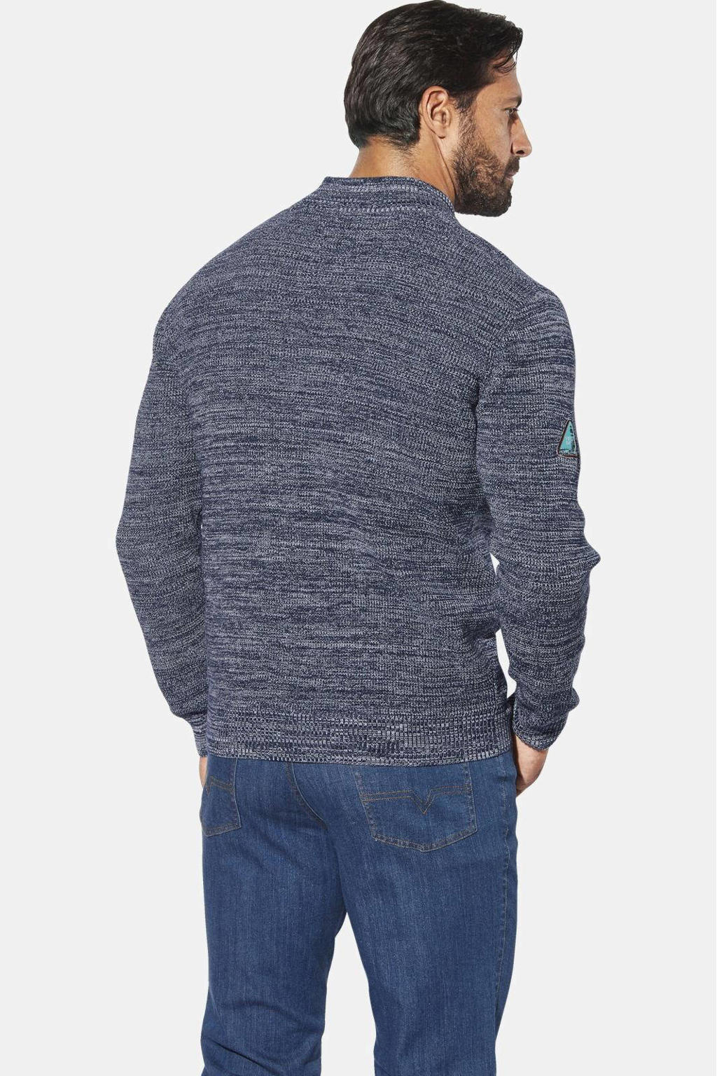 Jan Vanderstorm AKSELLUND gebreid vest Plus Size blauw | wehkamp