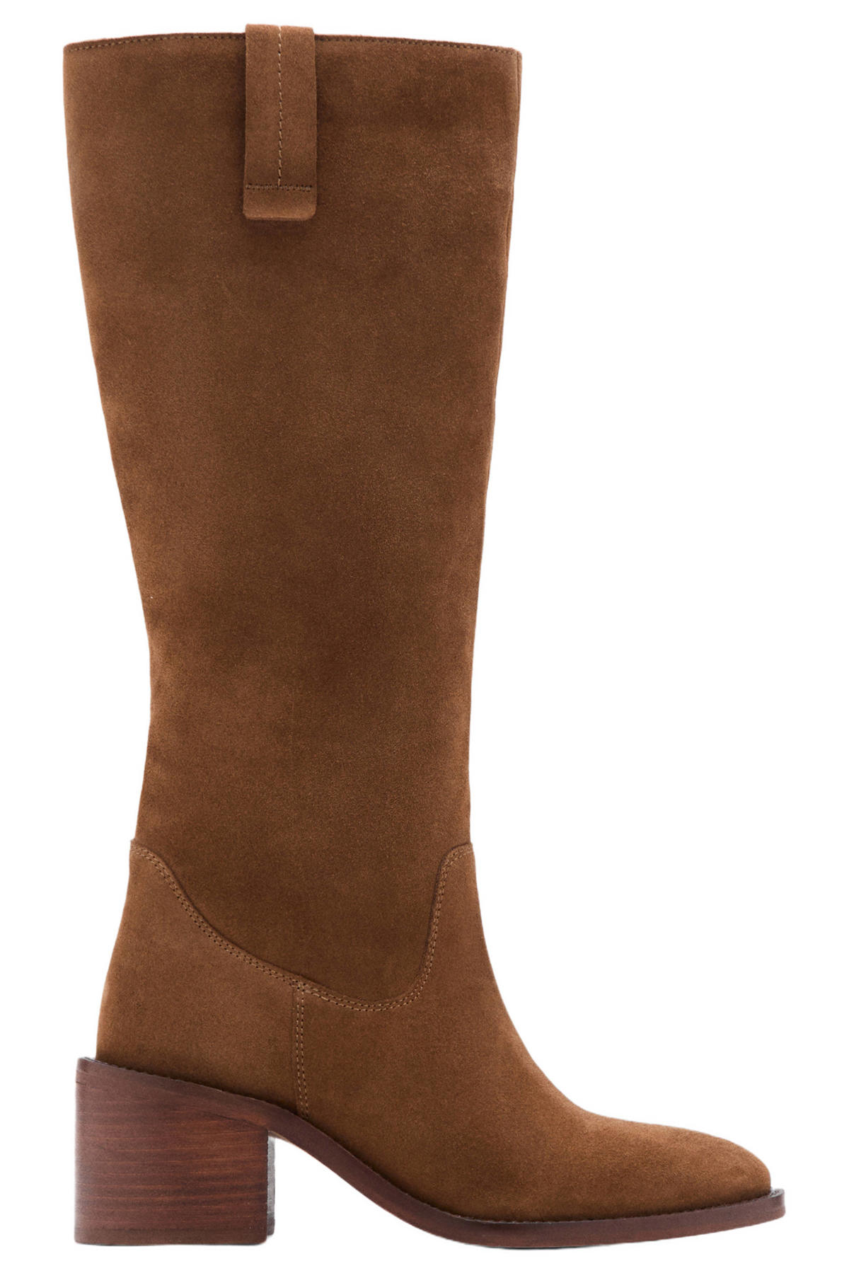 MANGO TEEN suède hoge laarzen cognac | wehkamp