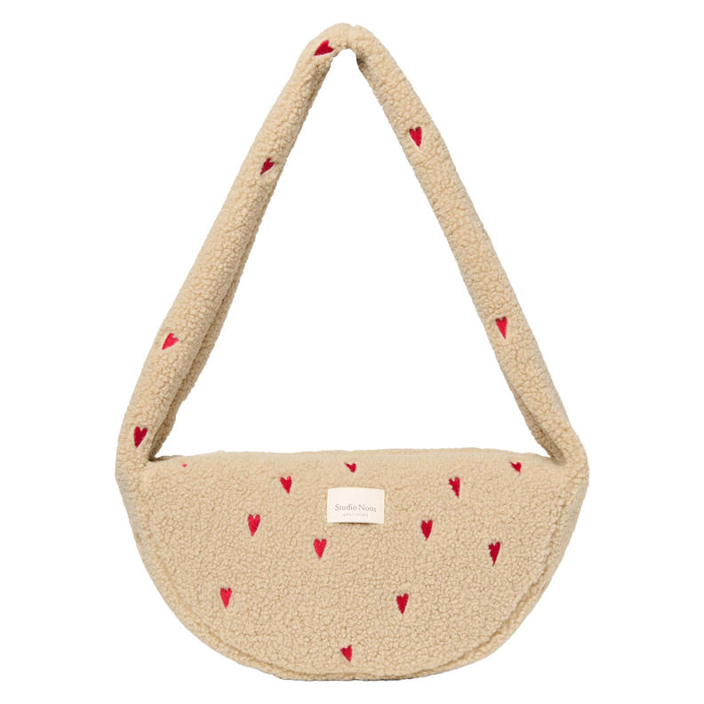 Studio Noos crossbody tas Teddy Hearts Mini ecru | wehkamp