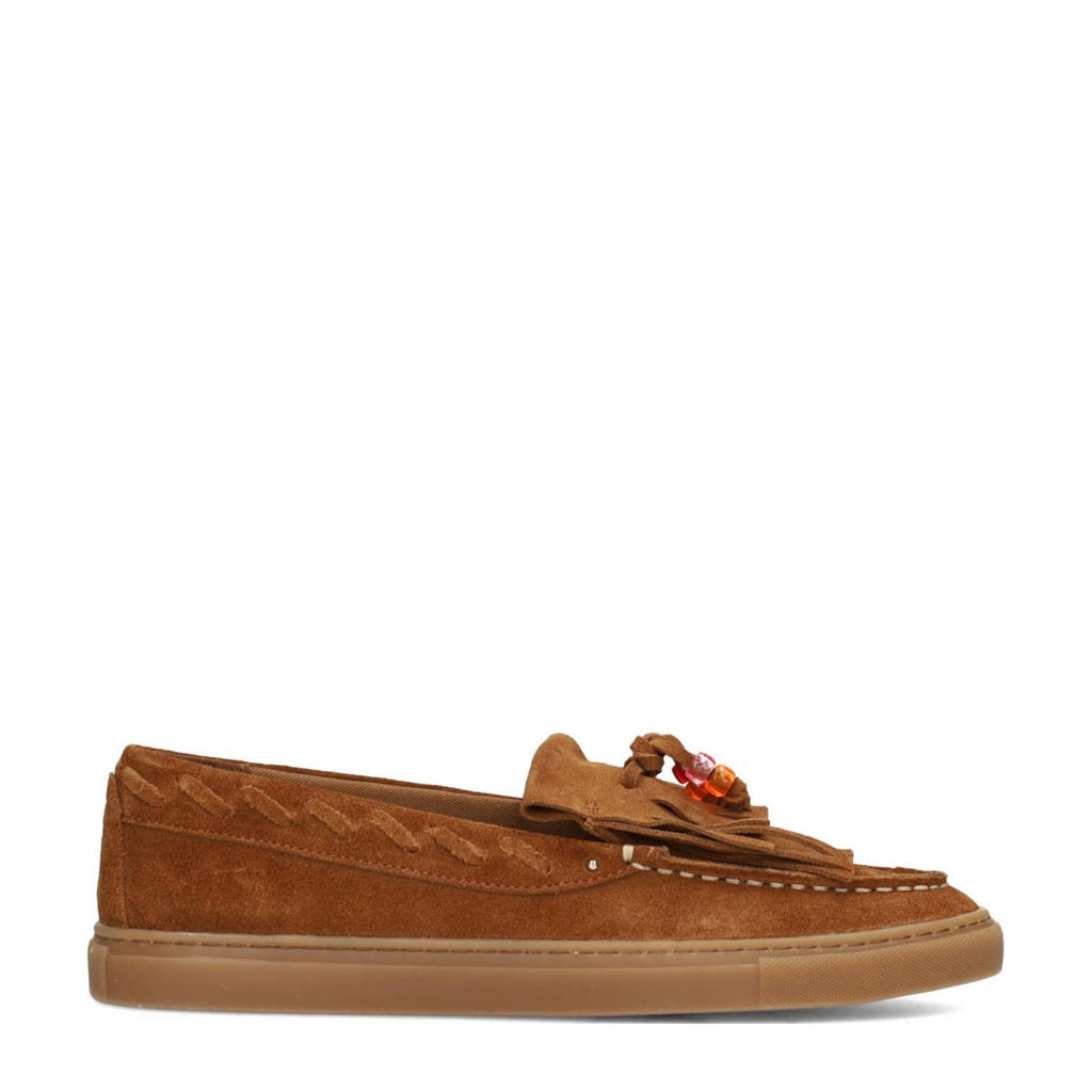PS Poelman suède loafers cognac | wehkamp