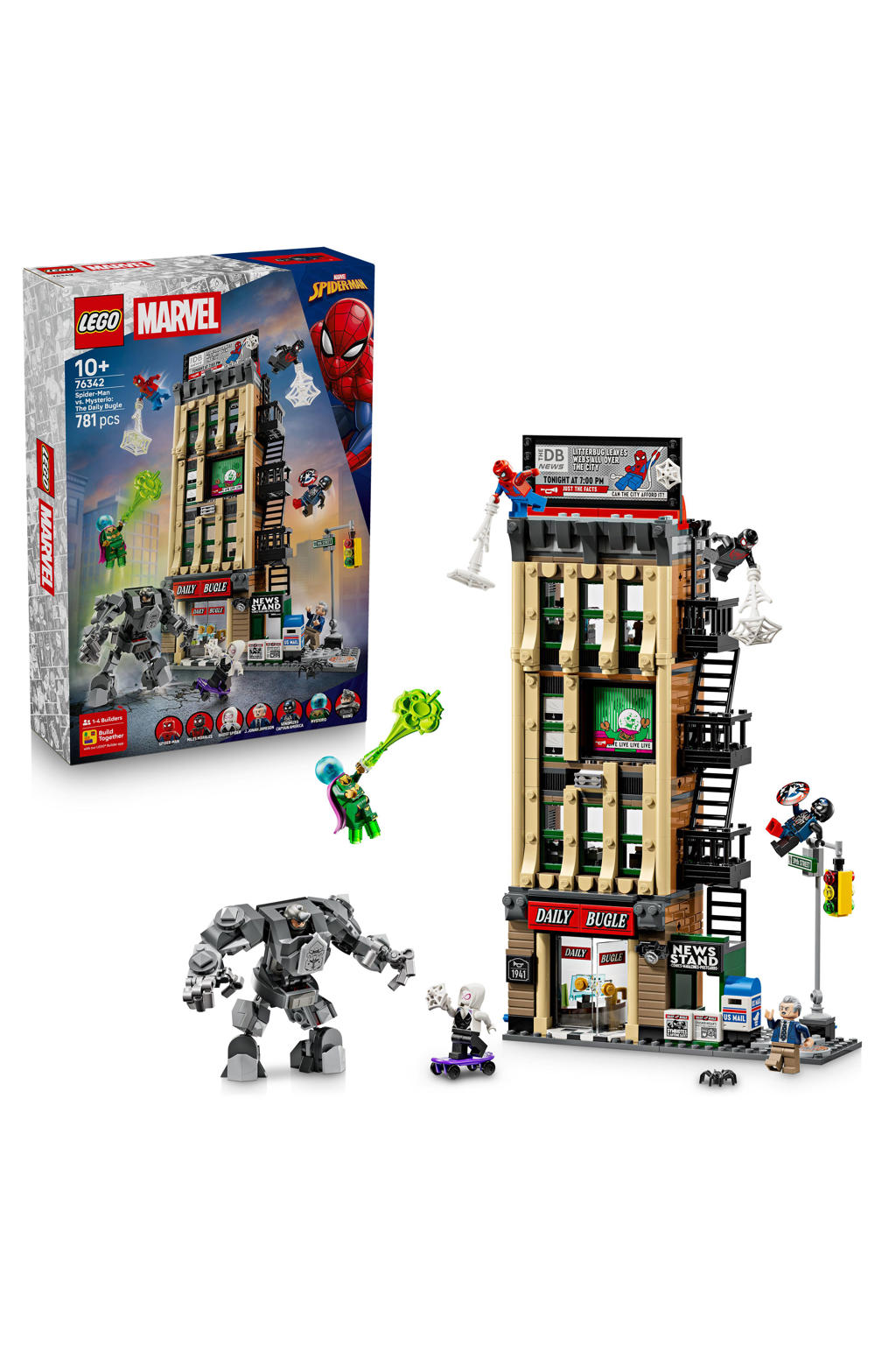 LEGO Marvel Spider-Man vs. Mysterio: de Daily Bugle Bouwpakket 76342 ...