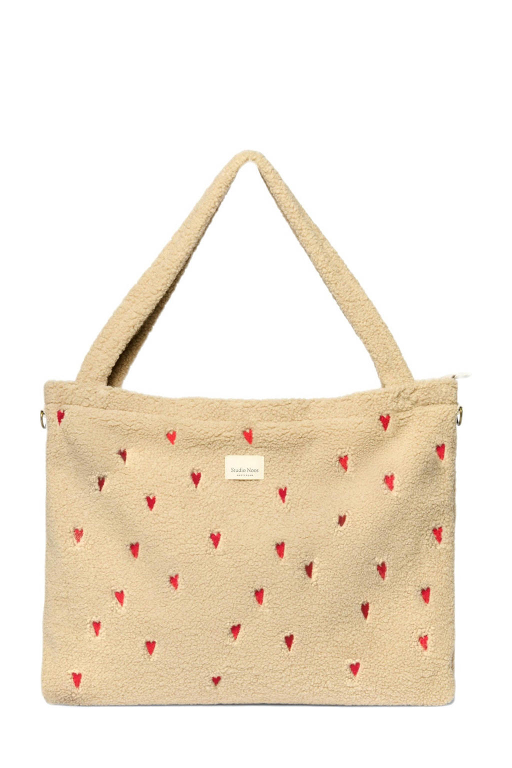 Studio Noos luiertas Teddy Hearts Diaper Bag ecru | wehkamp