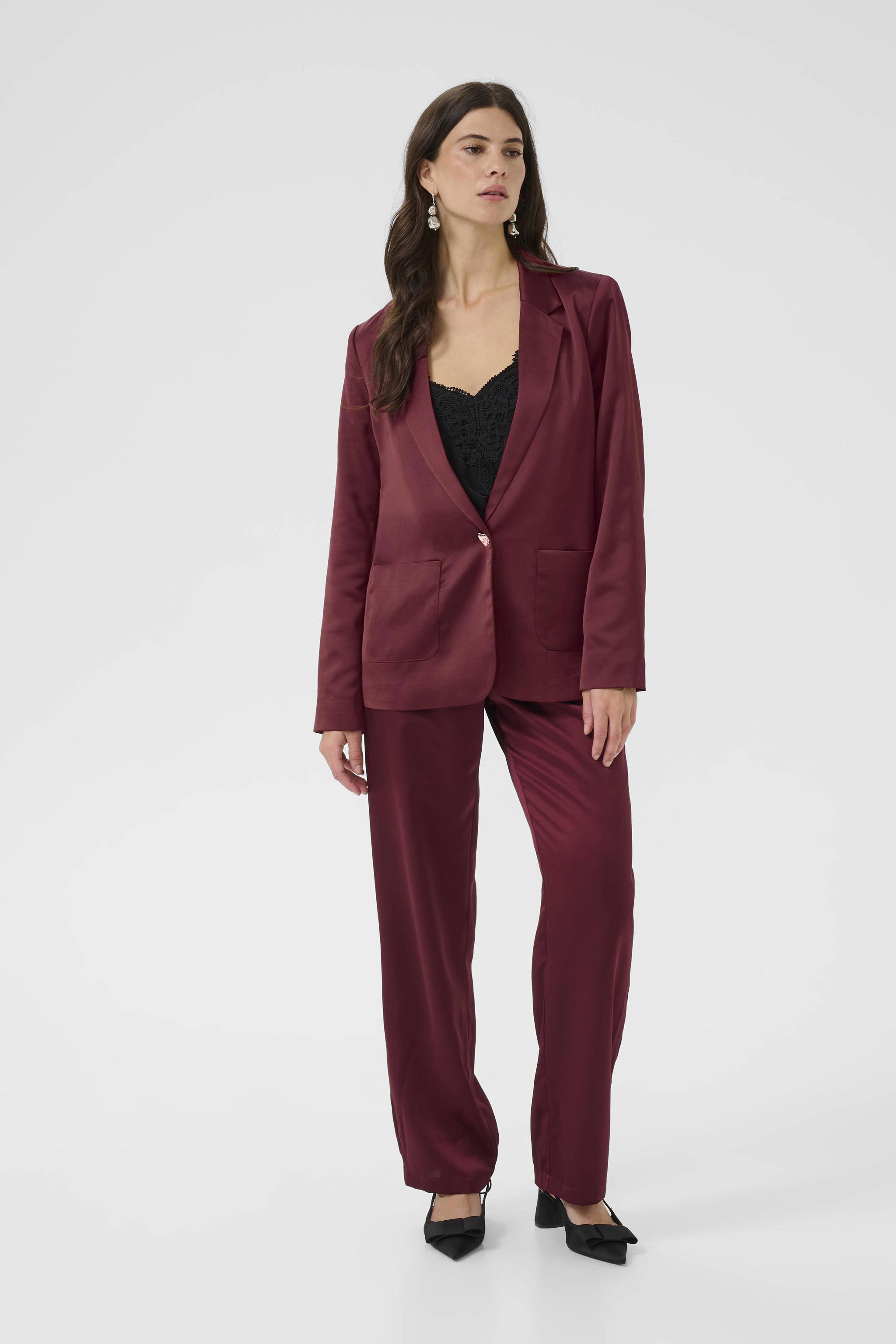 Cream regular blazer donkerrood | wehkamp