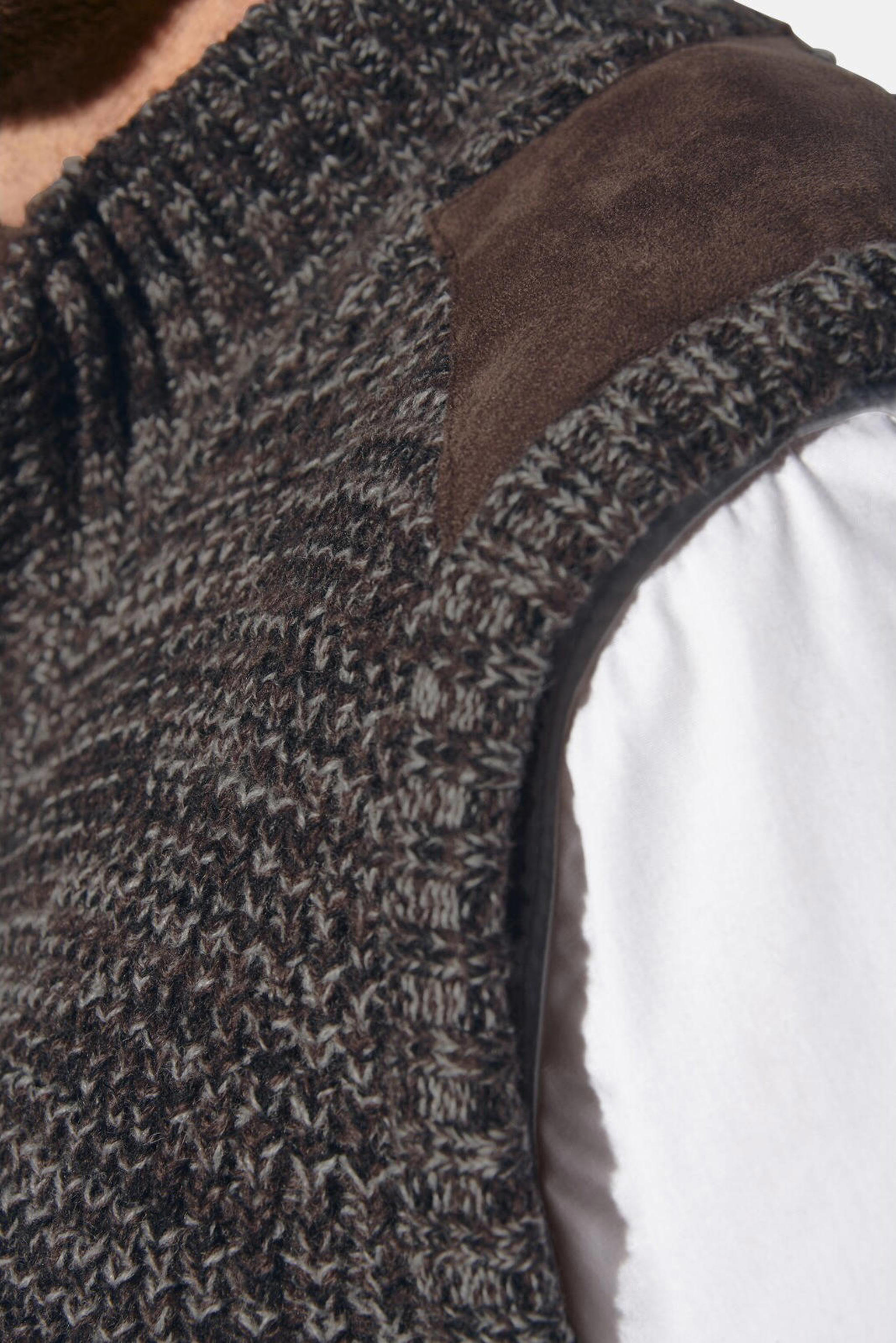 Babista gebreid vest met wol MAIALESSI donkerbruin | wehkamp