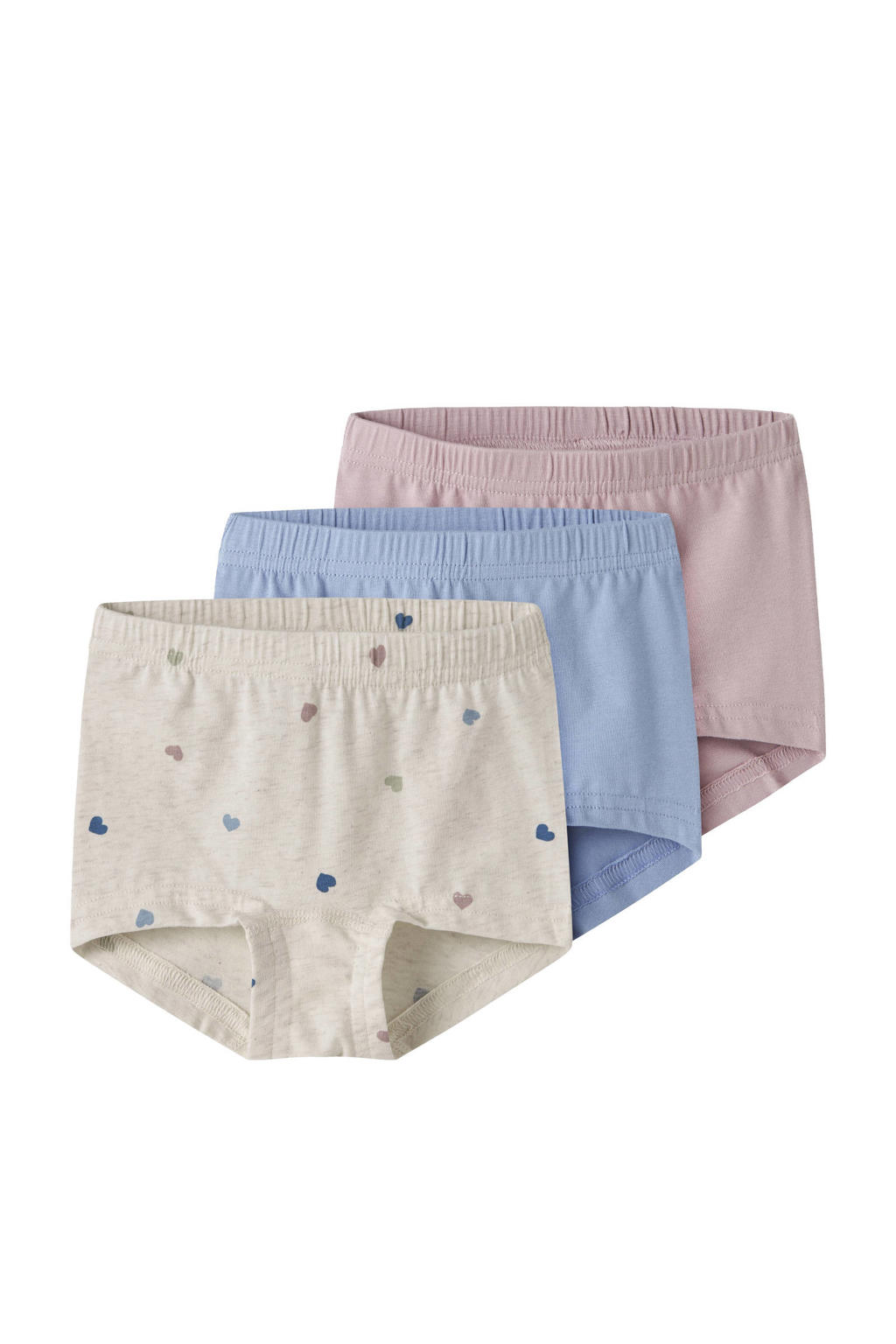 NAME IT MINI hipster - set van 3 ecru/blauw/roze | wehkamp