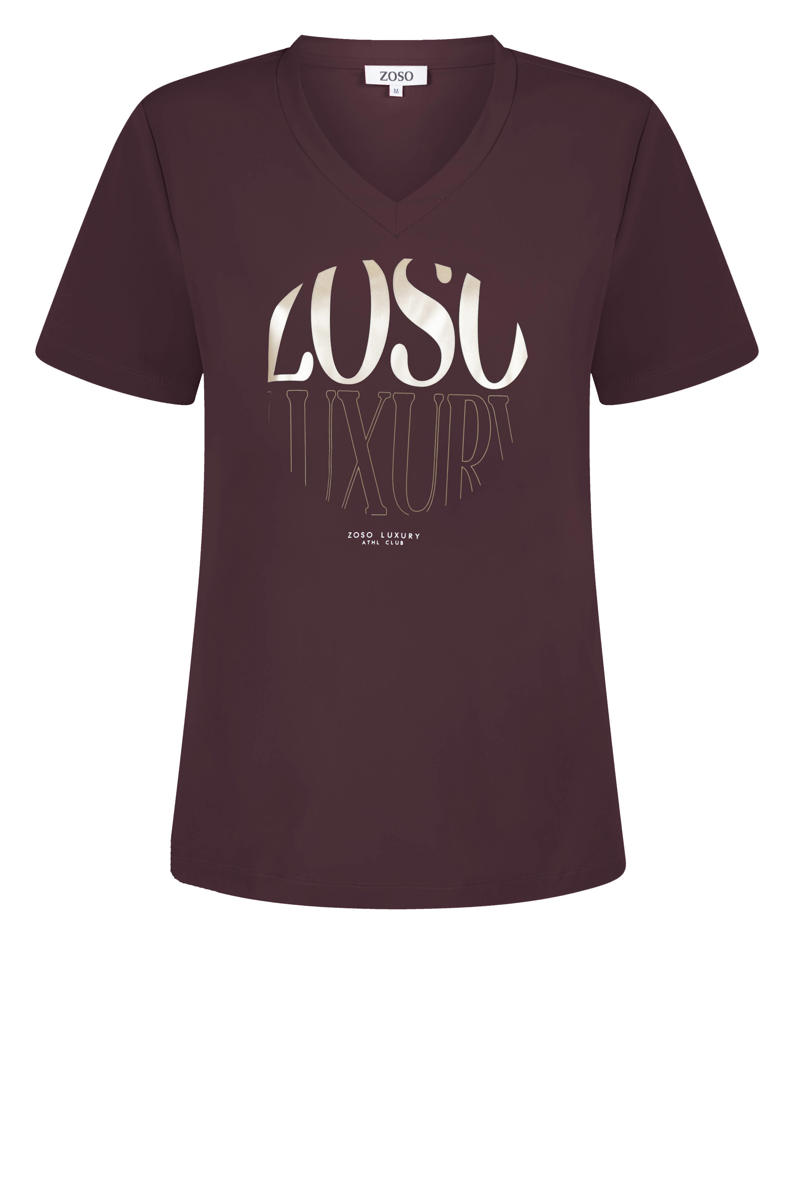Zoso travelstof T-shirt donkerrood | wehkamp