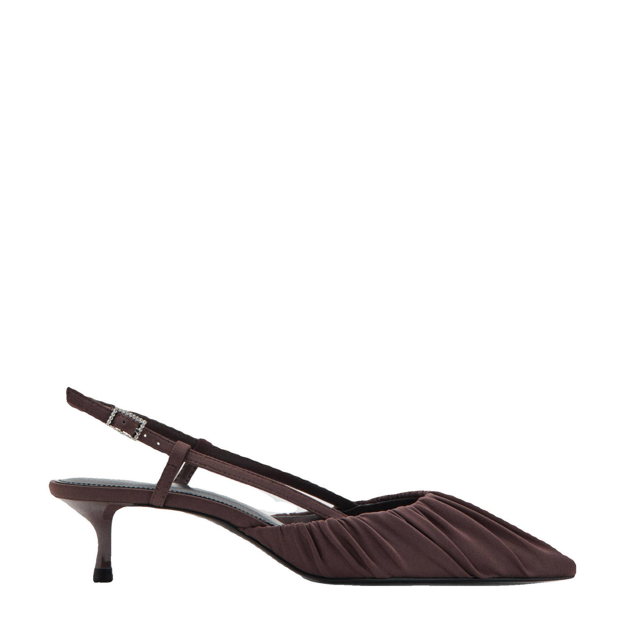 Mango slingback pumps donkerbruin | wehkamp