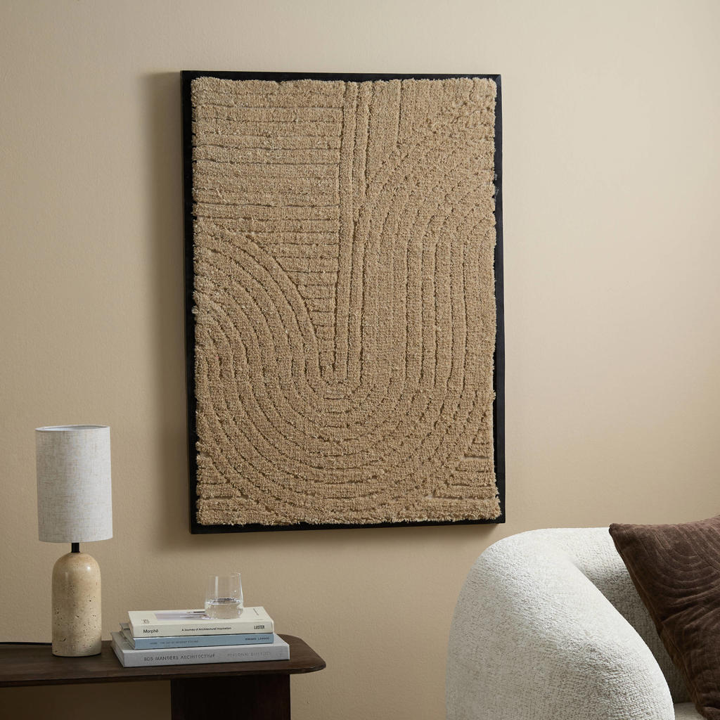 Studio LIVIT wanddecoratie Ruccia zand (70x100 cm) | wehkamp