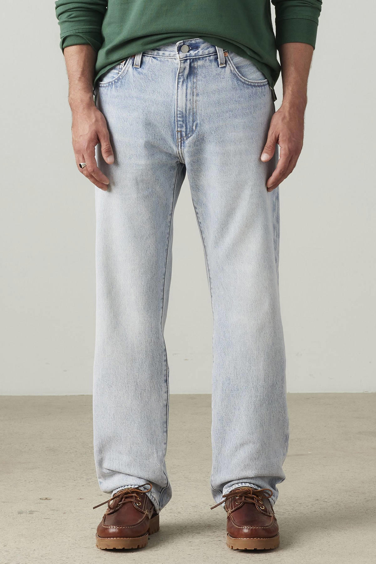 Levi's 555 straight leg jeans light blue denim | wehkamp