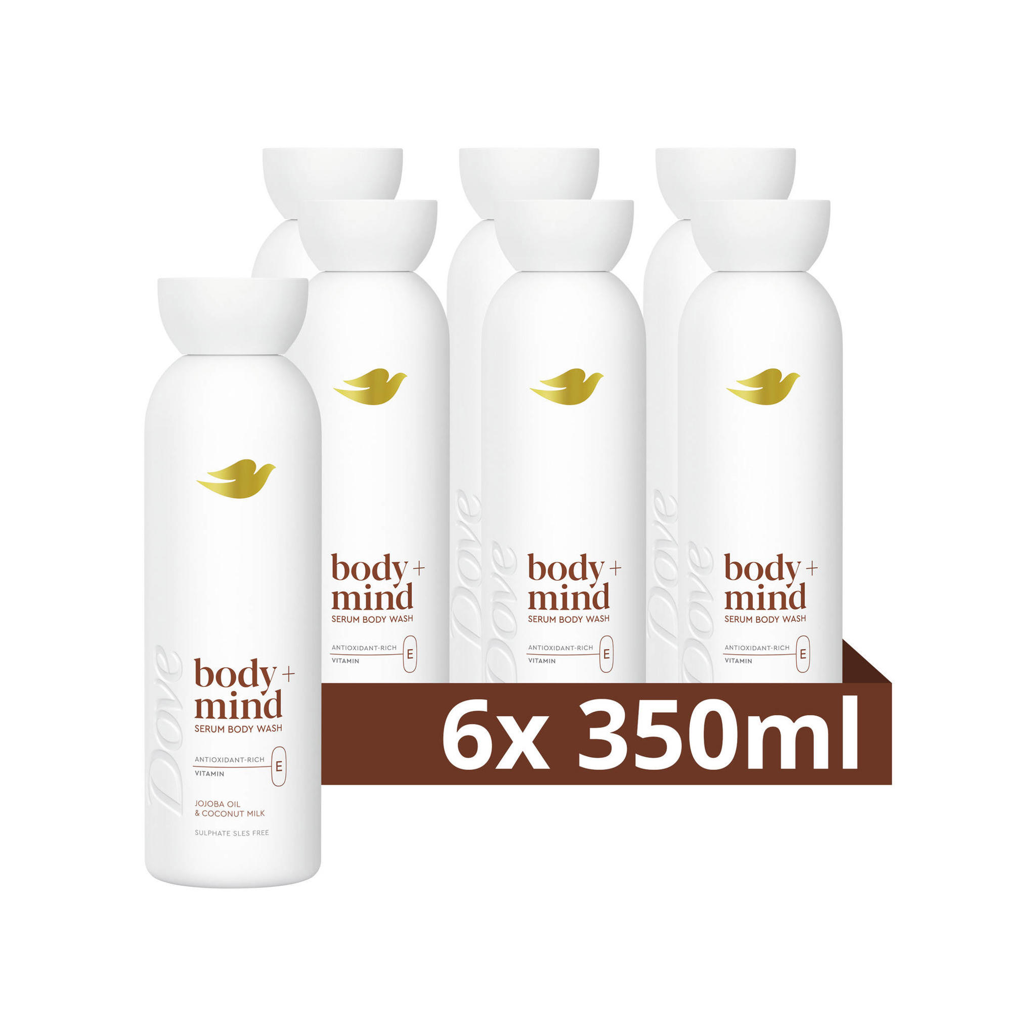 Dove Jojoba Oil & Coconut Milk Serum douchegel - 6 x 350 ml | wehkamp