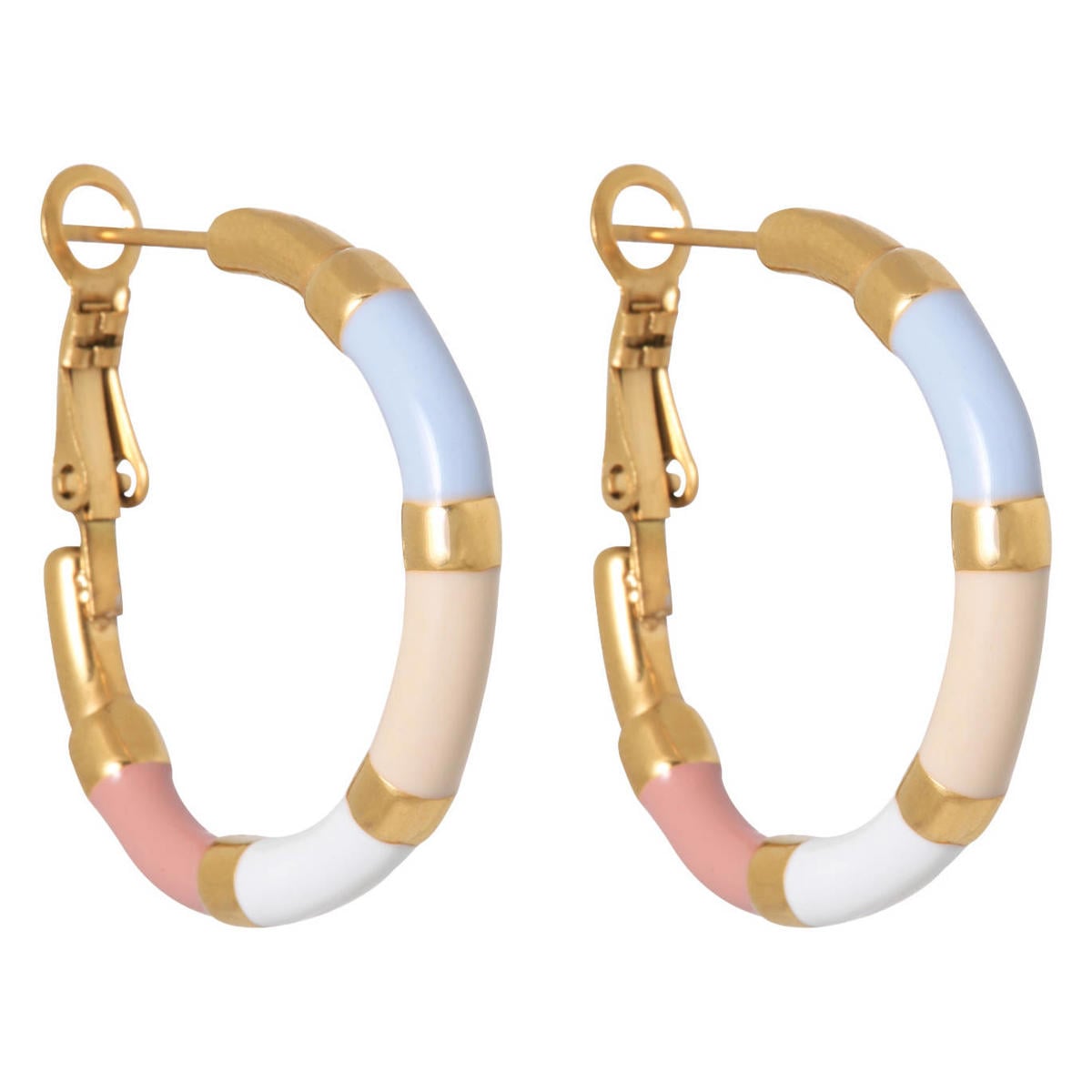 Label Kiki gold plated oorbellen Greek Hoola Hoop | wehkamp