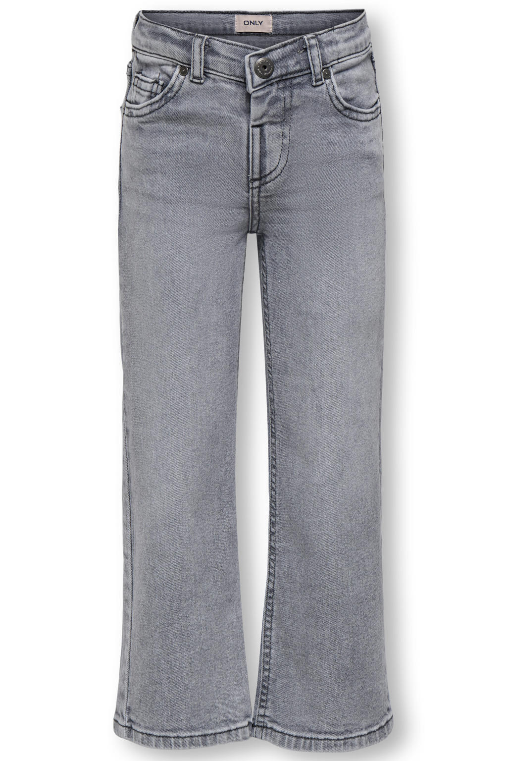 KIDS ONLY MINI high waist wide leg jeans grey denim | wehkamp