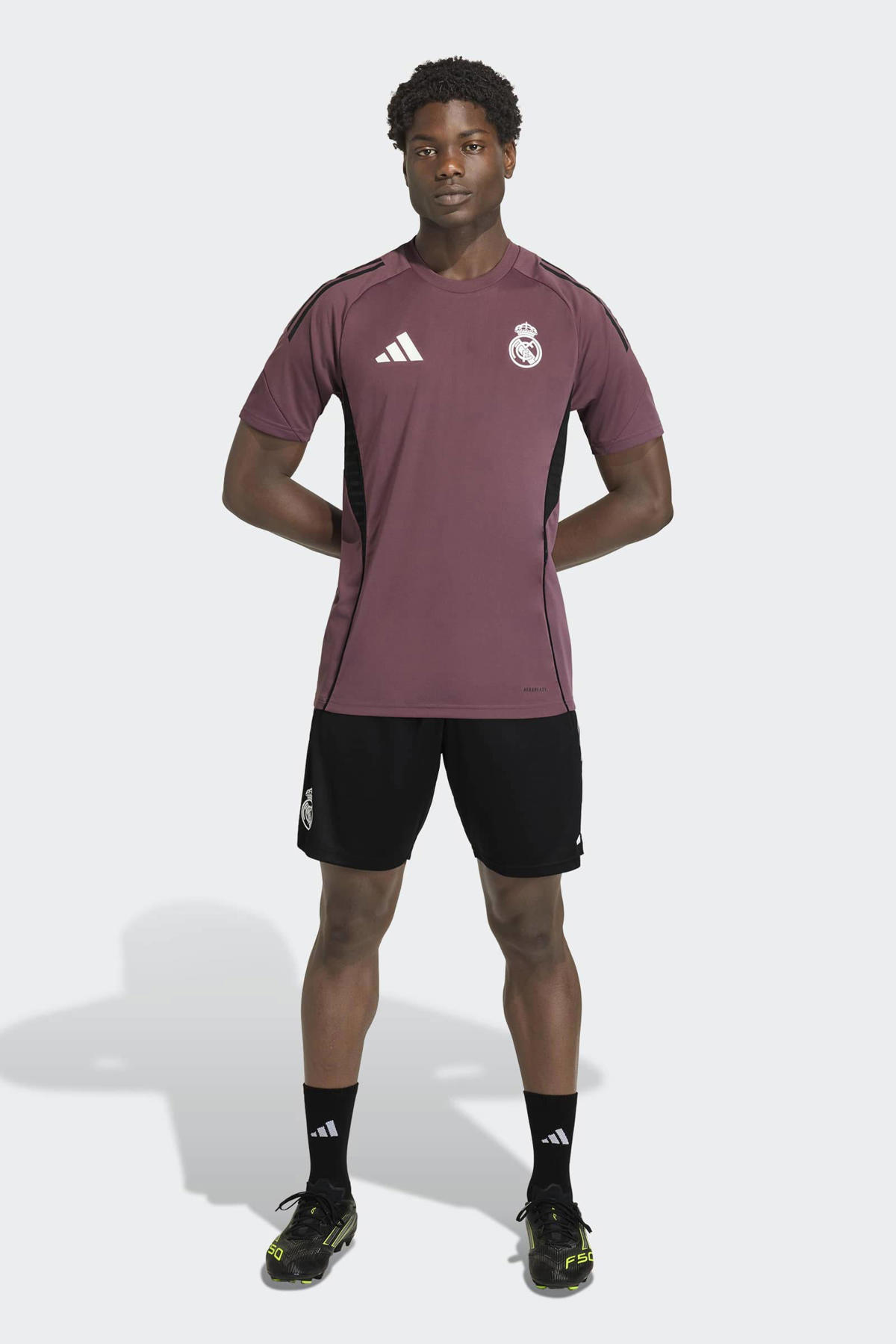 adidas Performance Senior Real Madrid voetbalshirt Training roodbruin ...