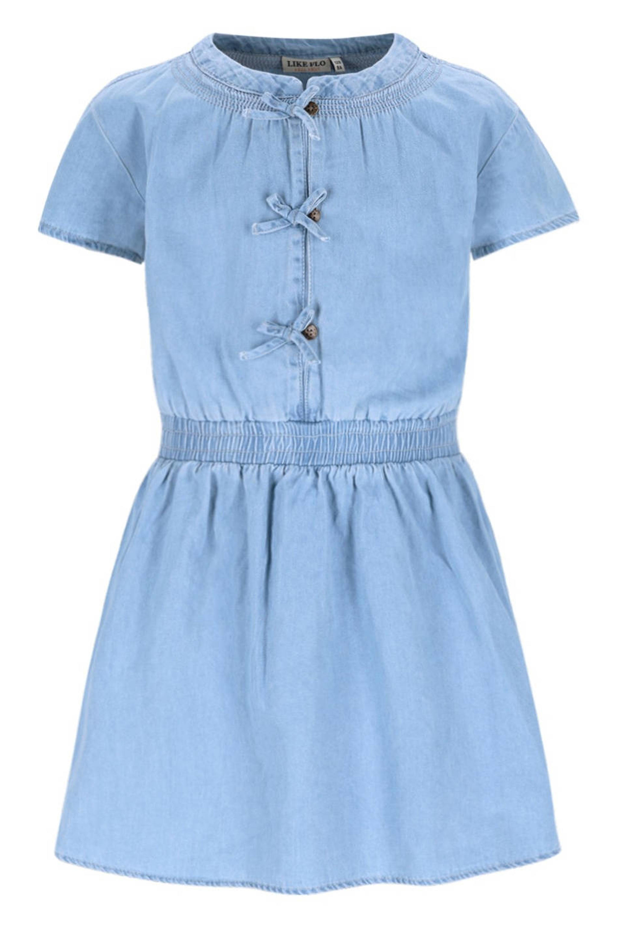 Like Flo spijkerjurk light blue denim | wehkamp