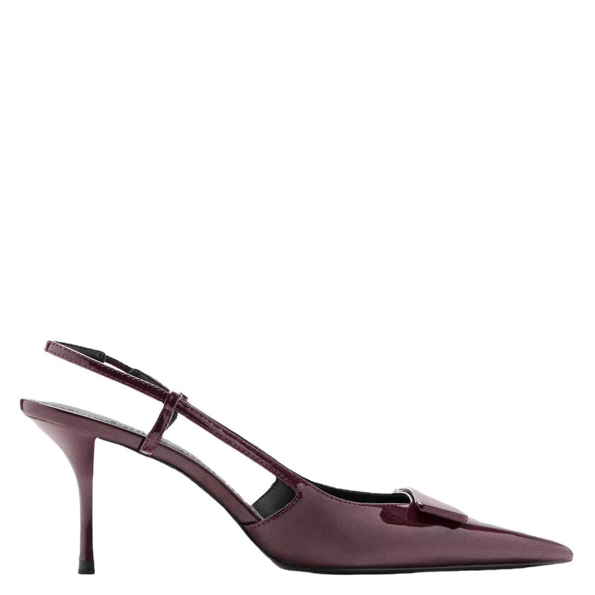 Mango lak slingback pumps bordeaux | wehkamp