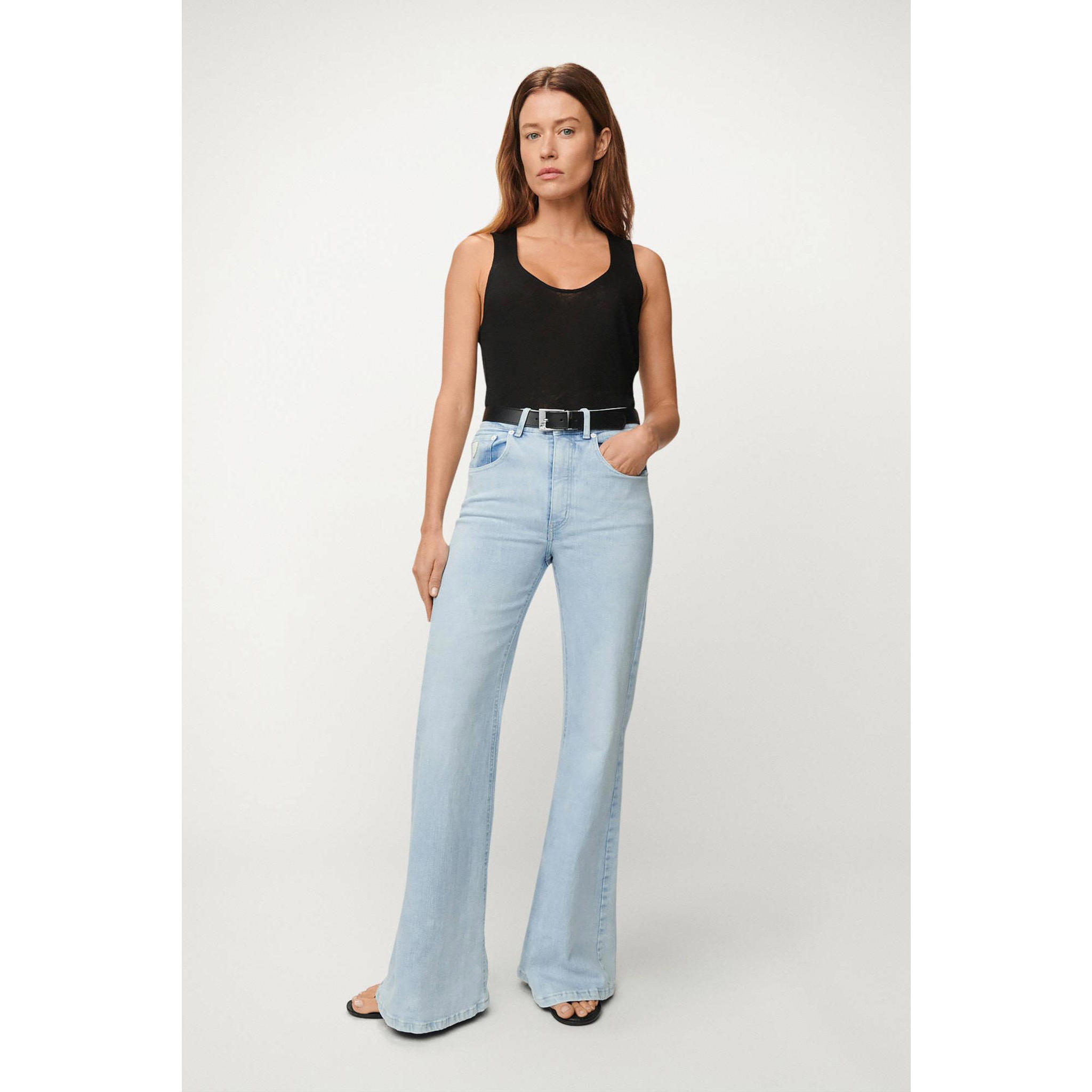 Lois high waist flared jeans light blue denim | wehkamp