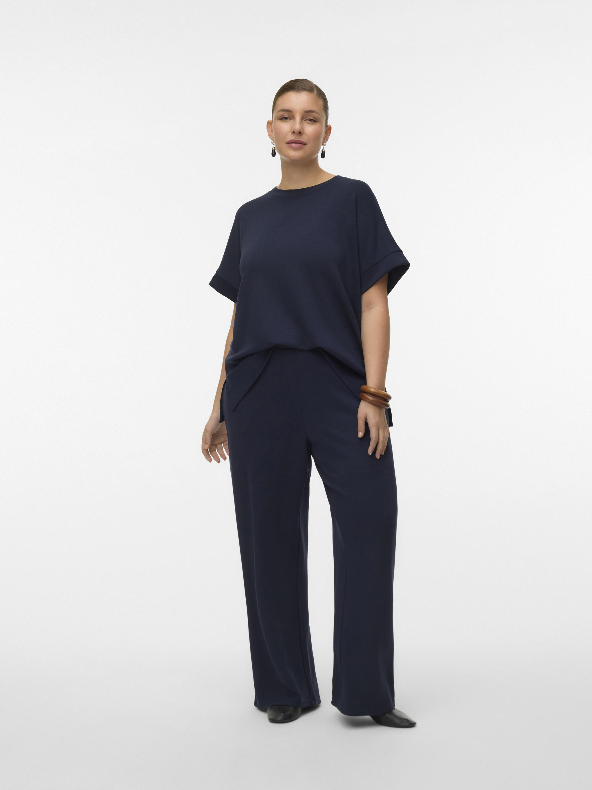 VERO MODA CURVE top marineblauw | wehkamp