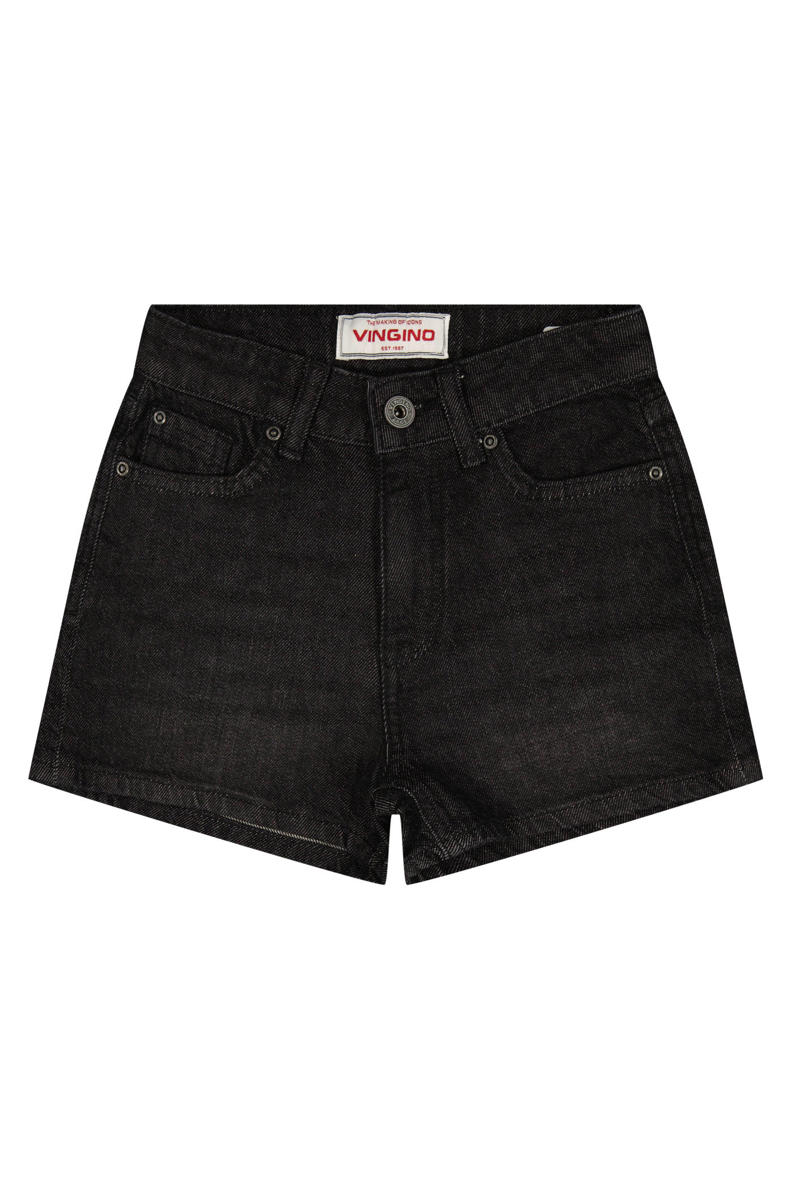 Vingino denim regular short black denim | wehkamp