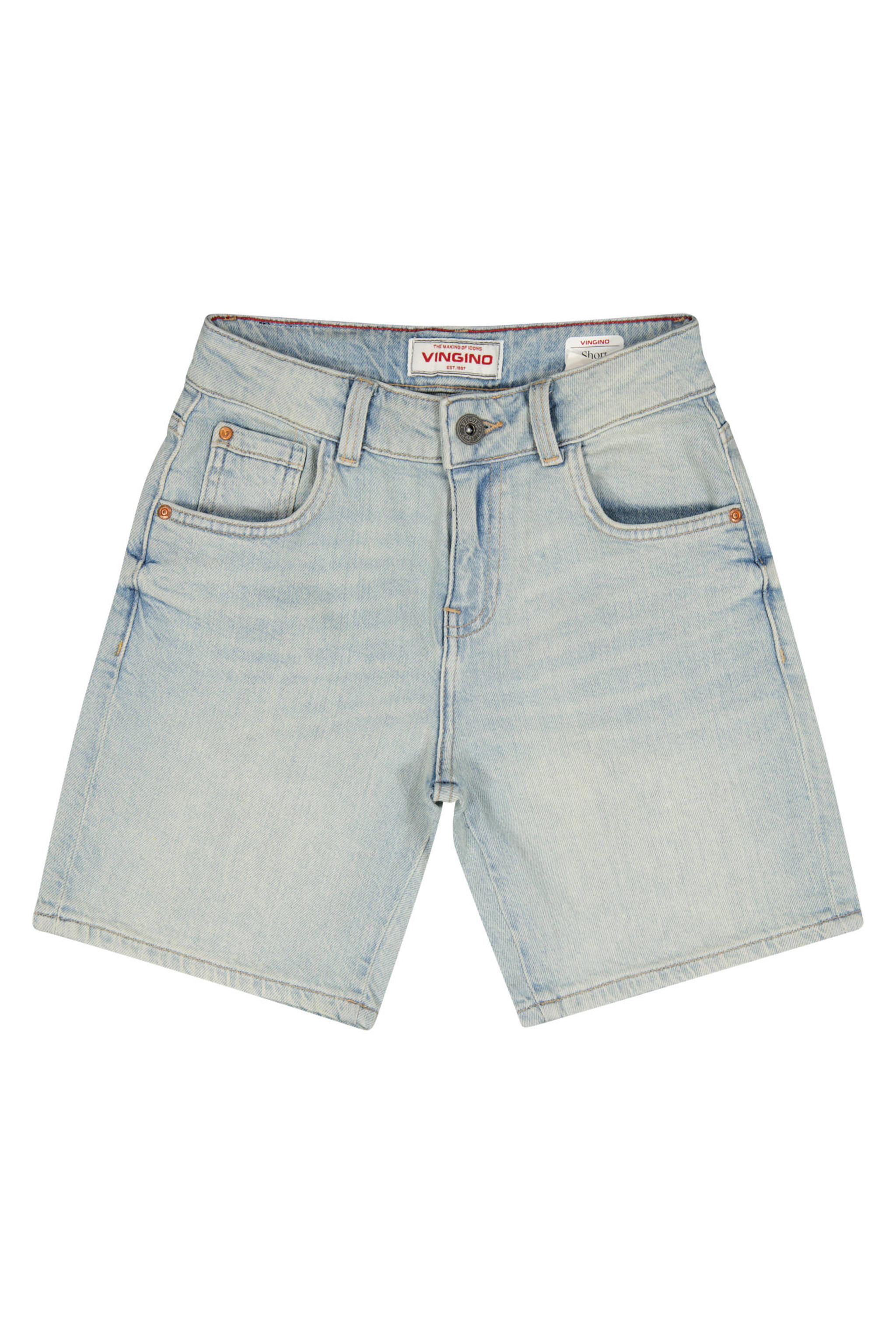 Vingino regular denim short light blue denim | wehkamp