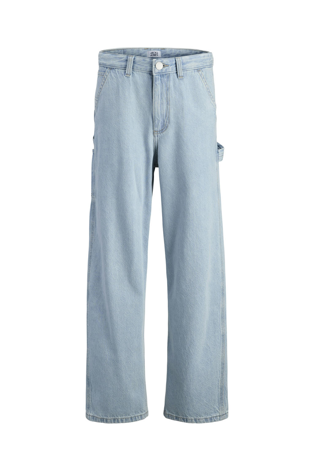 JACK & JONES JUNIOR high waist baggy jeans light blue denim | wehkamp