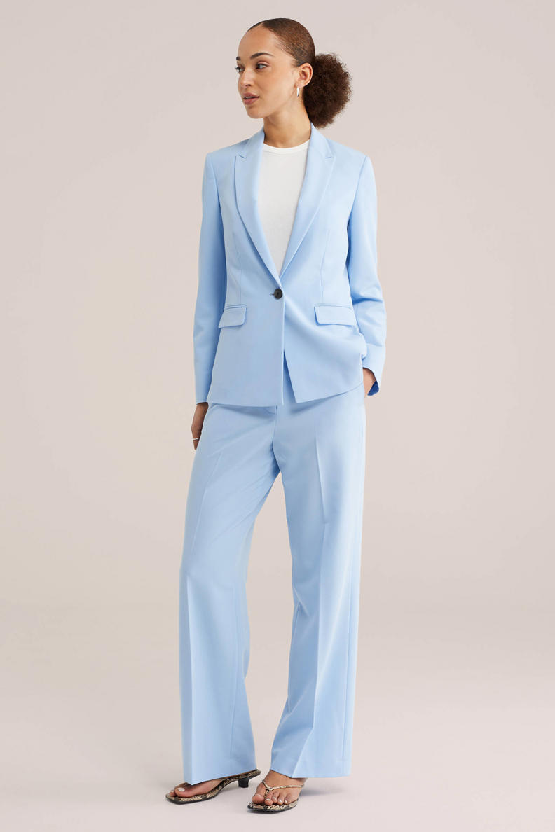 regular waist pantalon lichtblauw | wehkamp