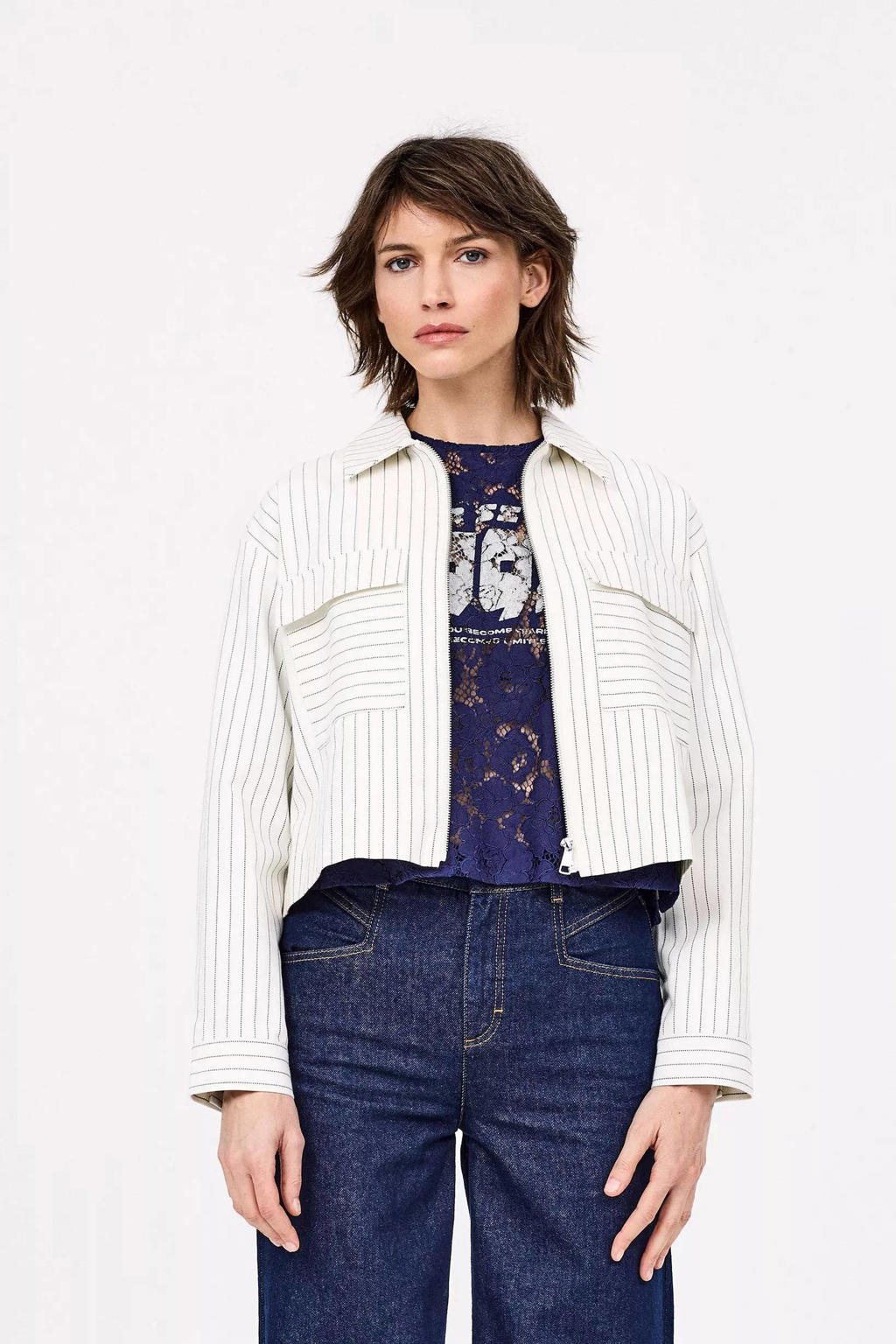 CKS jasje met pailletten beige | wehkamp