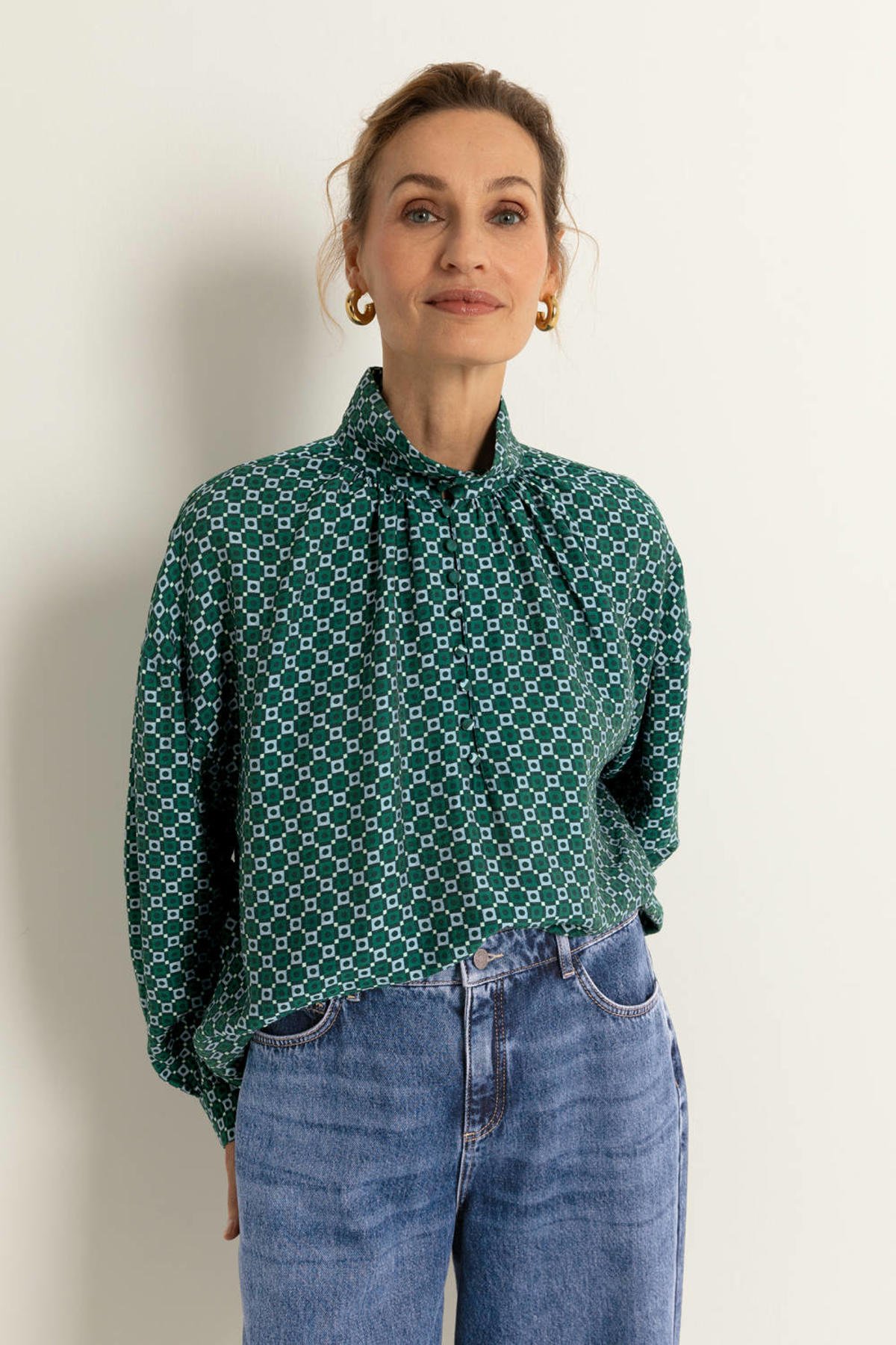 CLAUDIA BY CLAUDIA STRÄTER blousetop groen | wehkamp