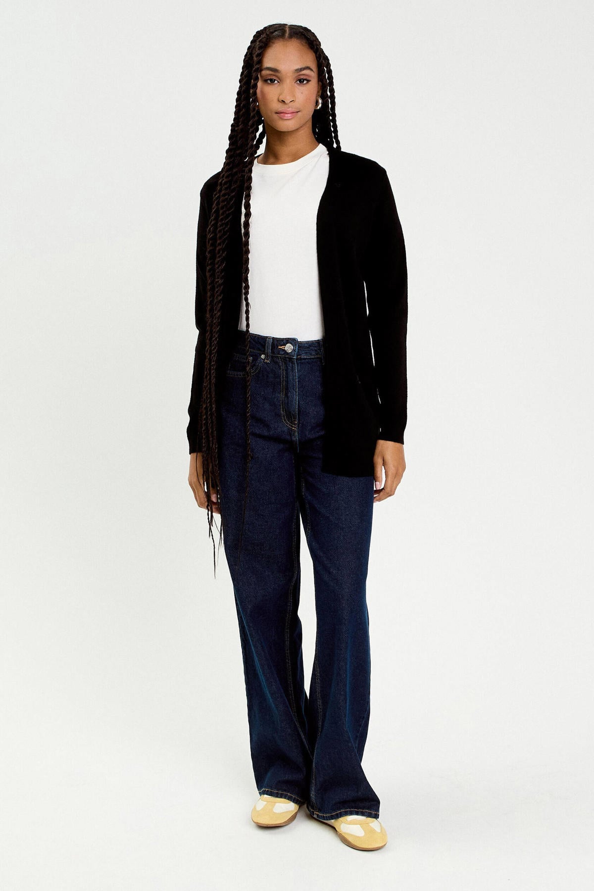 Cache Cache high waist wide leg jeans dark blue | wehkamp