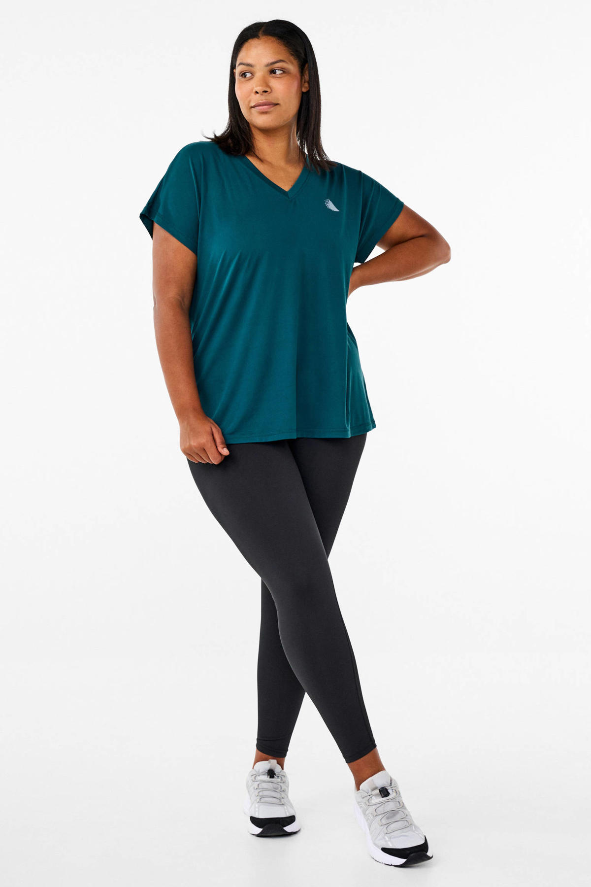 ACTIVE By Zizzi Plus Size sport T-shirt turquoise | wehkamp