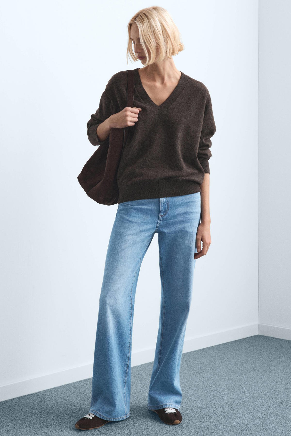 Mango high waist flared jeans medium blue denim | wehkamp