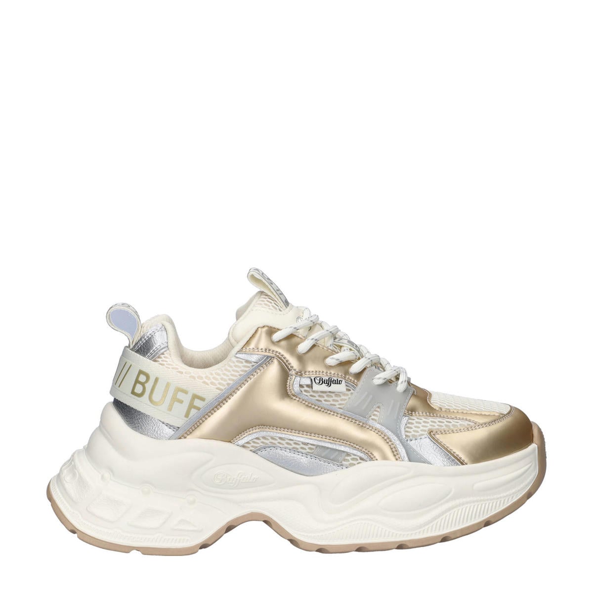 Buffalo Yuno One chunky sneakers goud/zilver | wehkamp