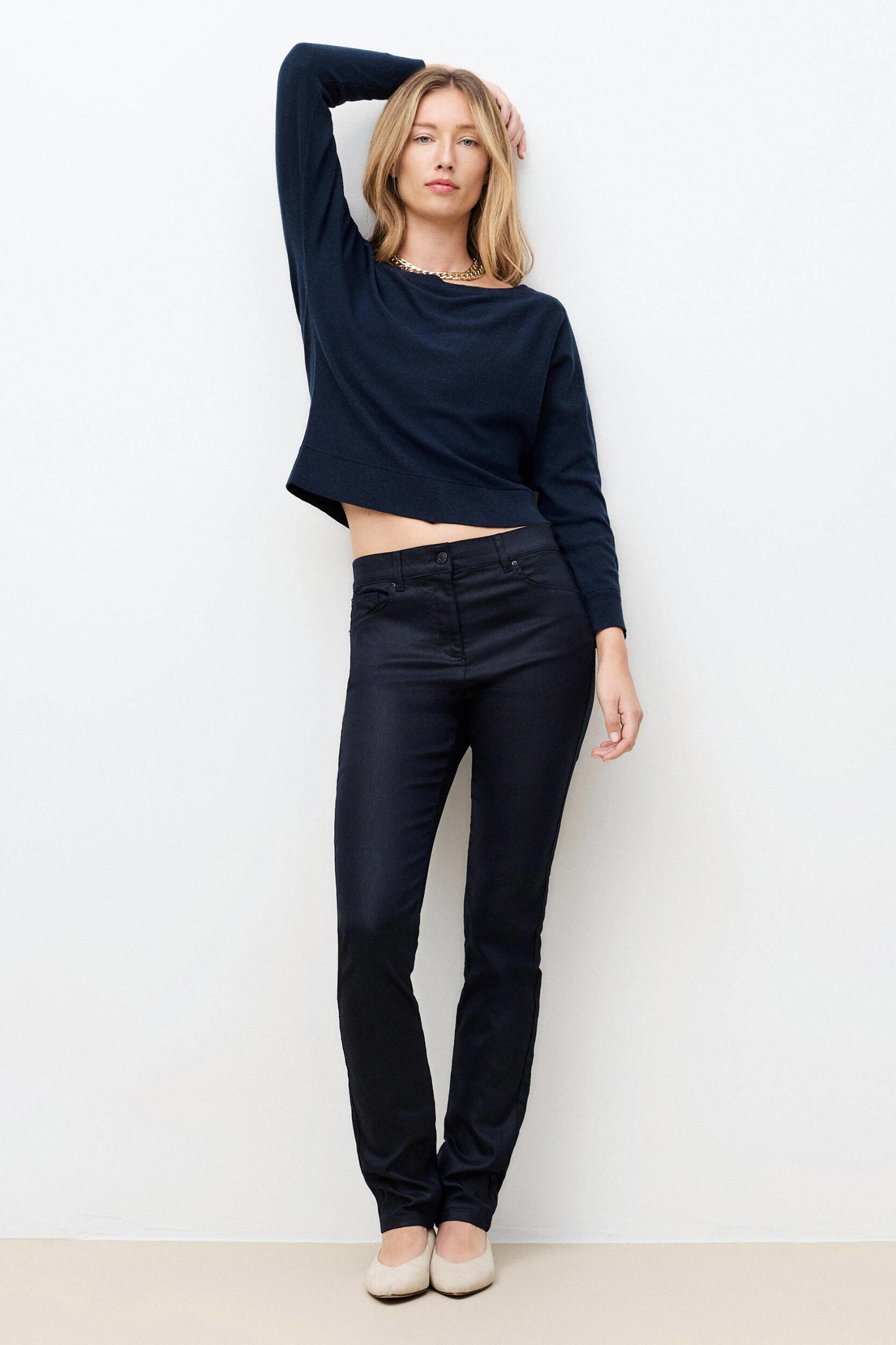 Caroll pullover met wol marineblauw | wehkamp