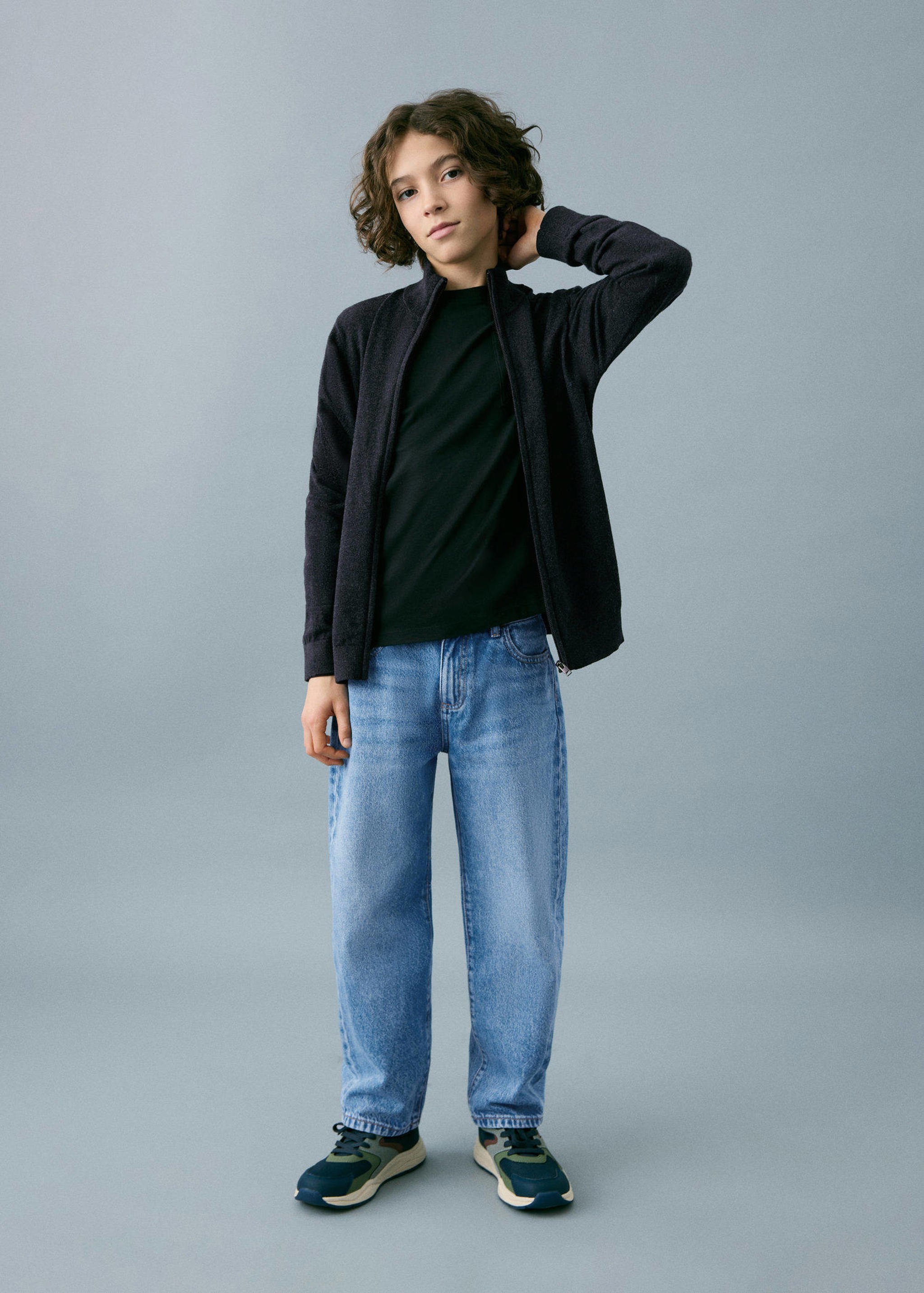 Mango Kids baggy jeans light blue denim | wehkamp